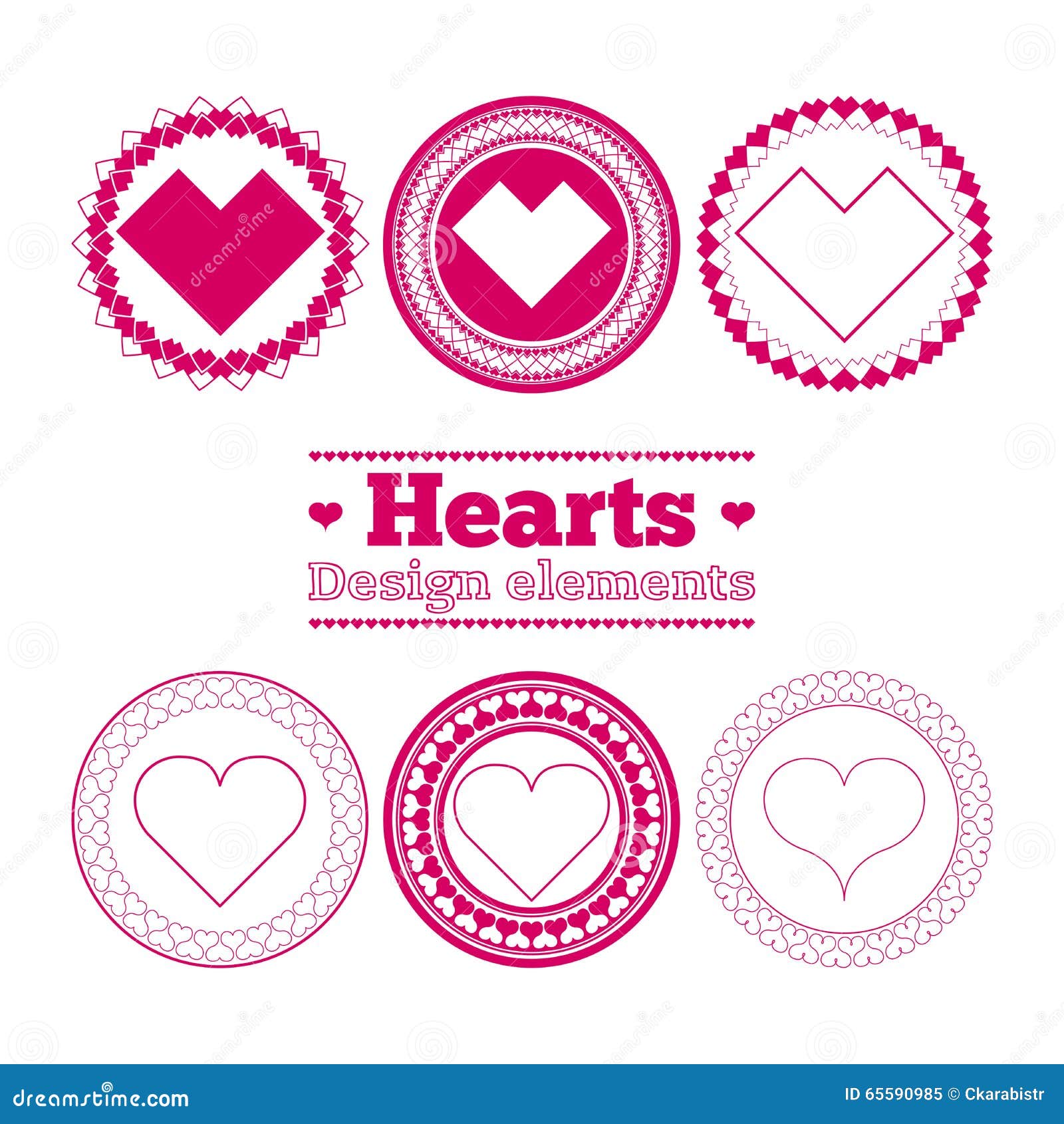 Hearts design elements stock illustration. Illustration of graphic ...