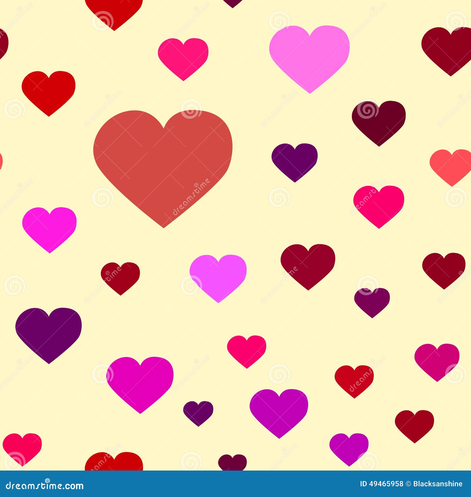 Hearts of different shades stock vector. Illustration of abstract ...