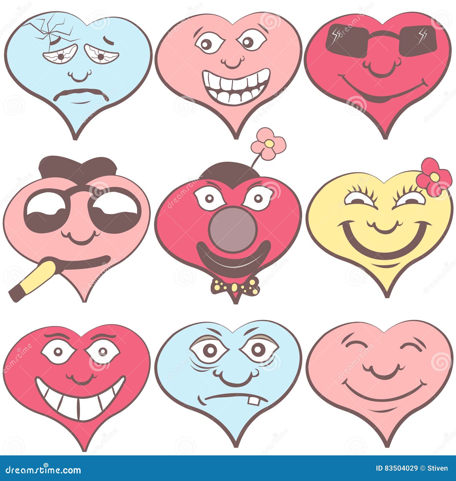 Hearts emotions 2 stock vector. Illustration of valentine - 83504029