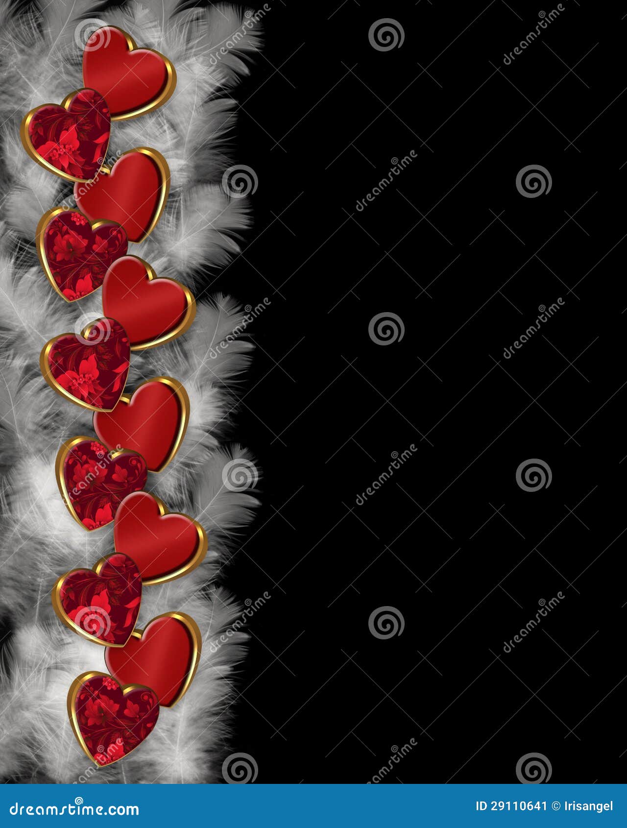 Feathers Border. Seamless Strip. Water Color Royalty-Free Stock ...