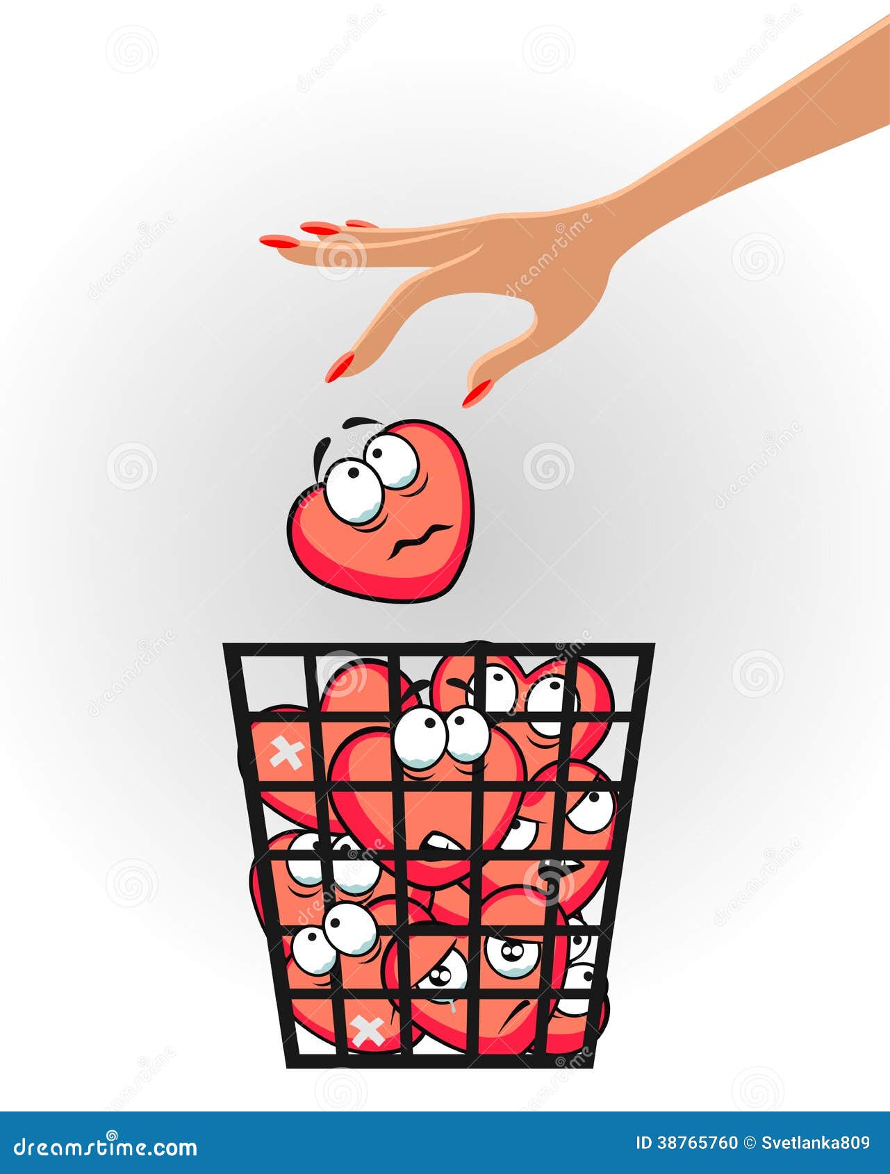 Hearts stock illustration. Illustration of indifference - 38765760