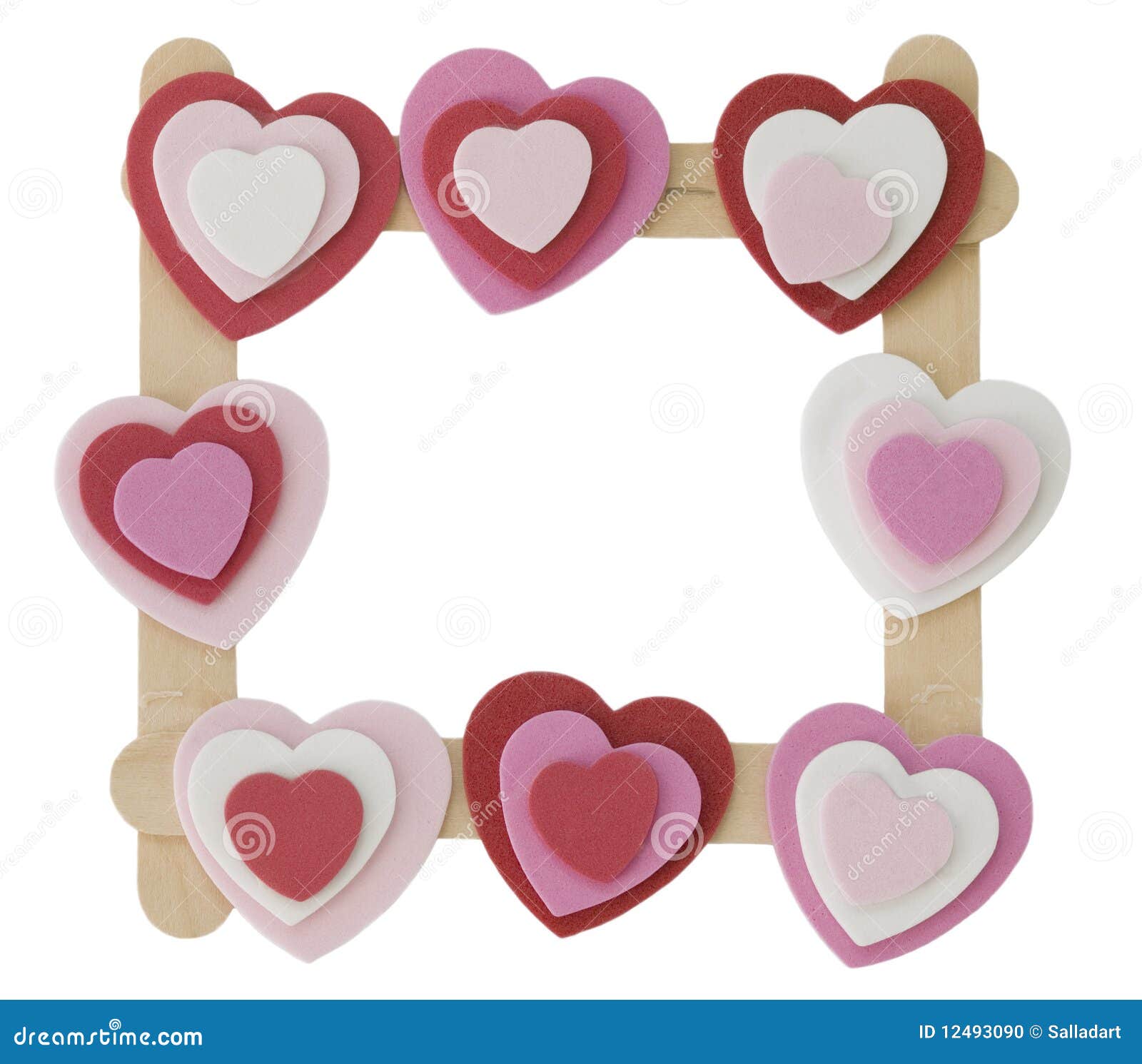 Hearts frame. stock photo. Image of invitation, card - 12493090