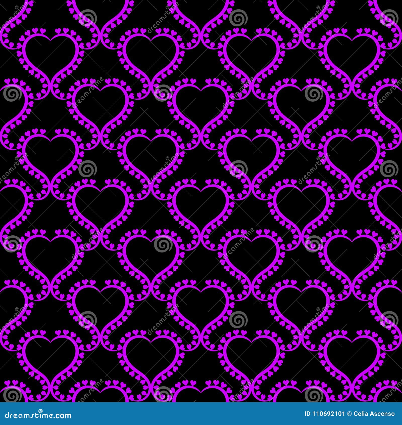 Hearts Frames Seamless Texture Wallpaper Stock Illustration ...