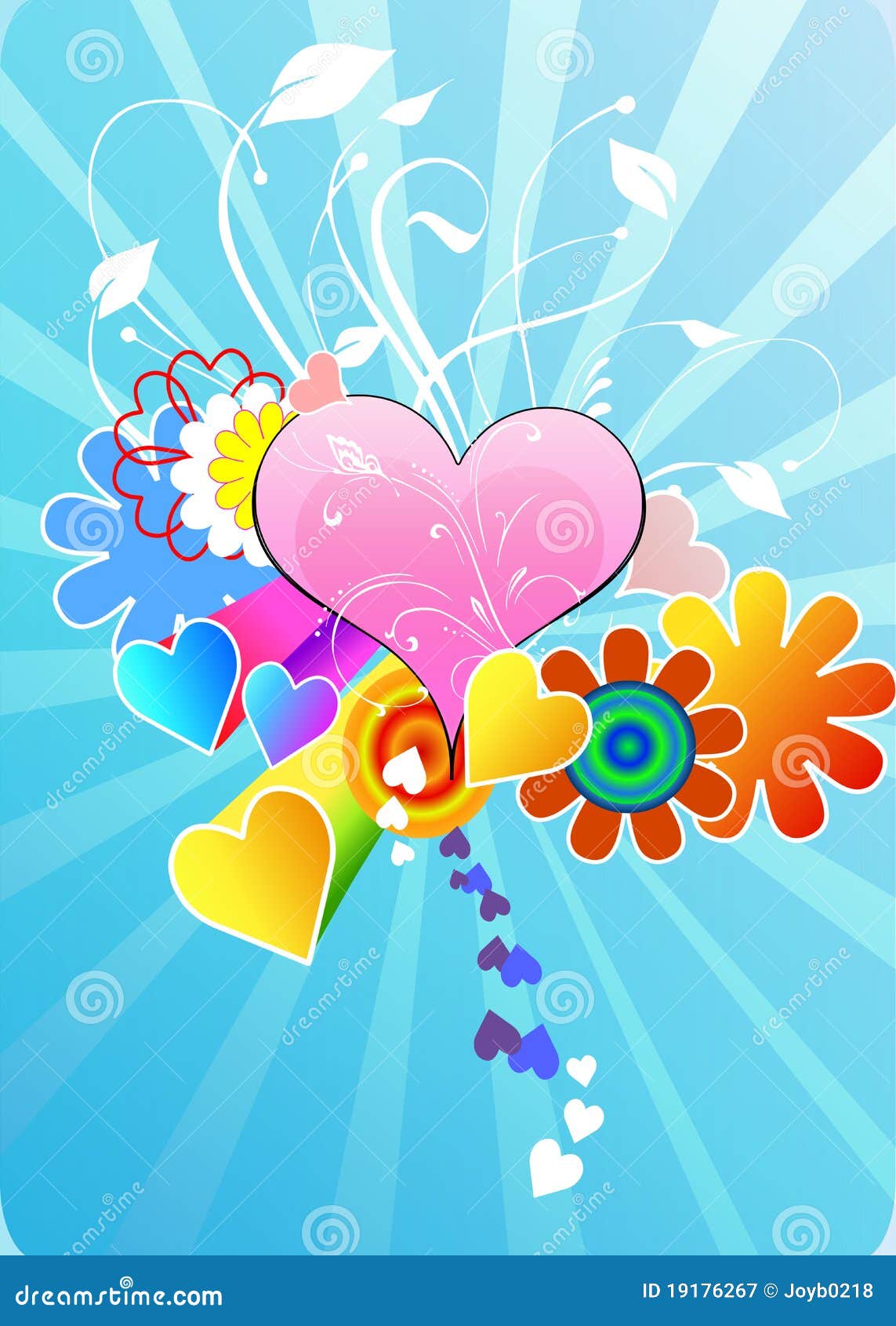 Hearts of Fun stock illustration. Illustration of love - 19176267