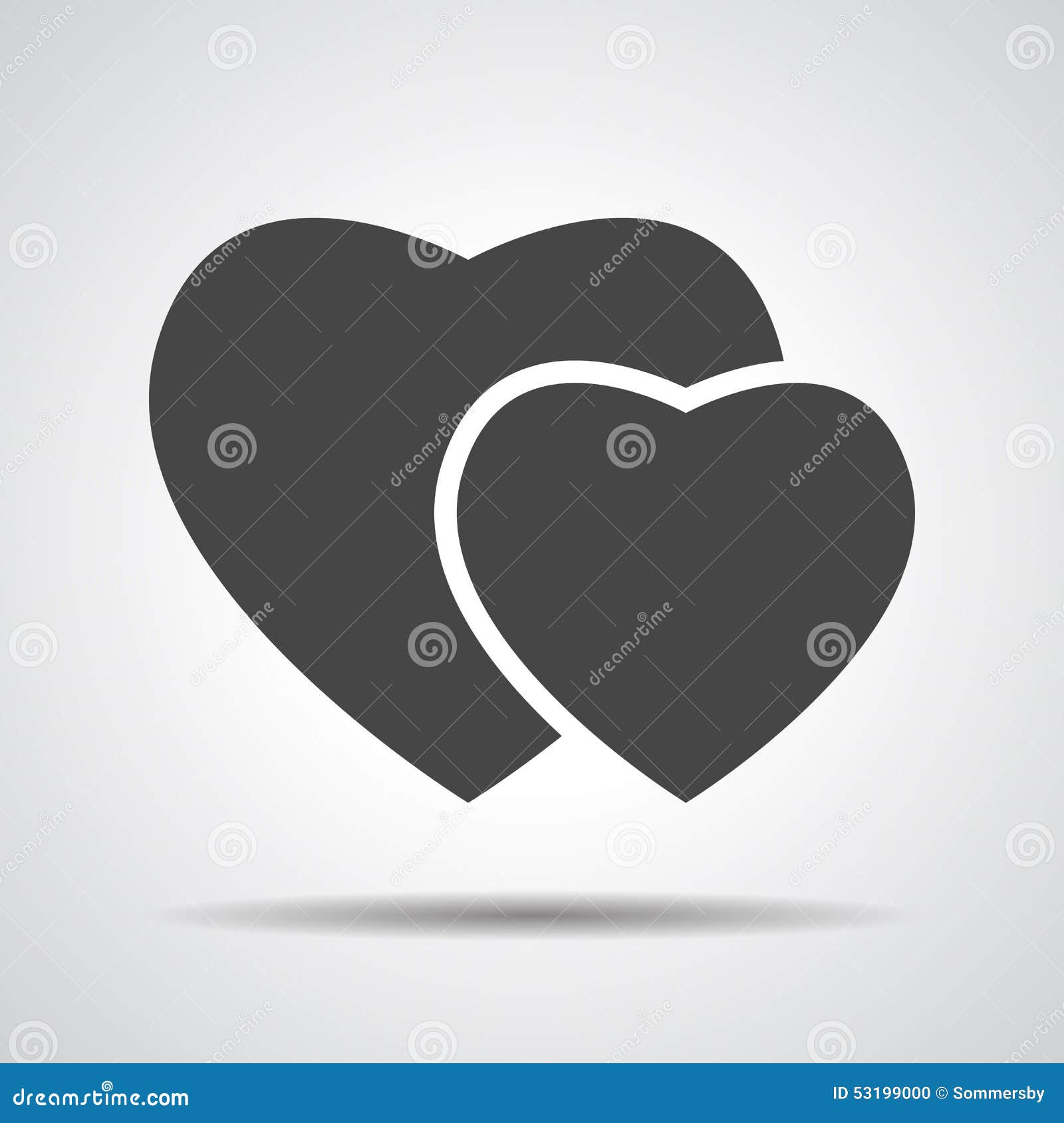 Hearts icon stock vector. Illustration of happy, love - 53199000