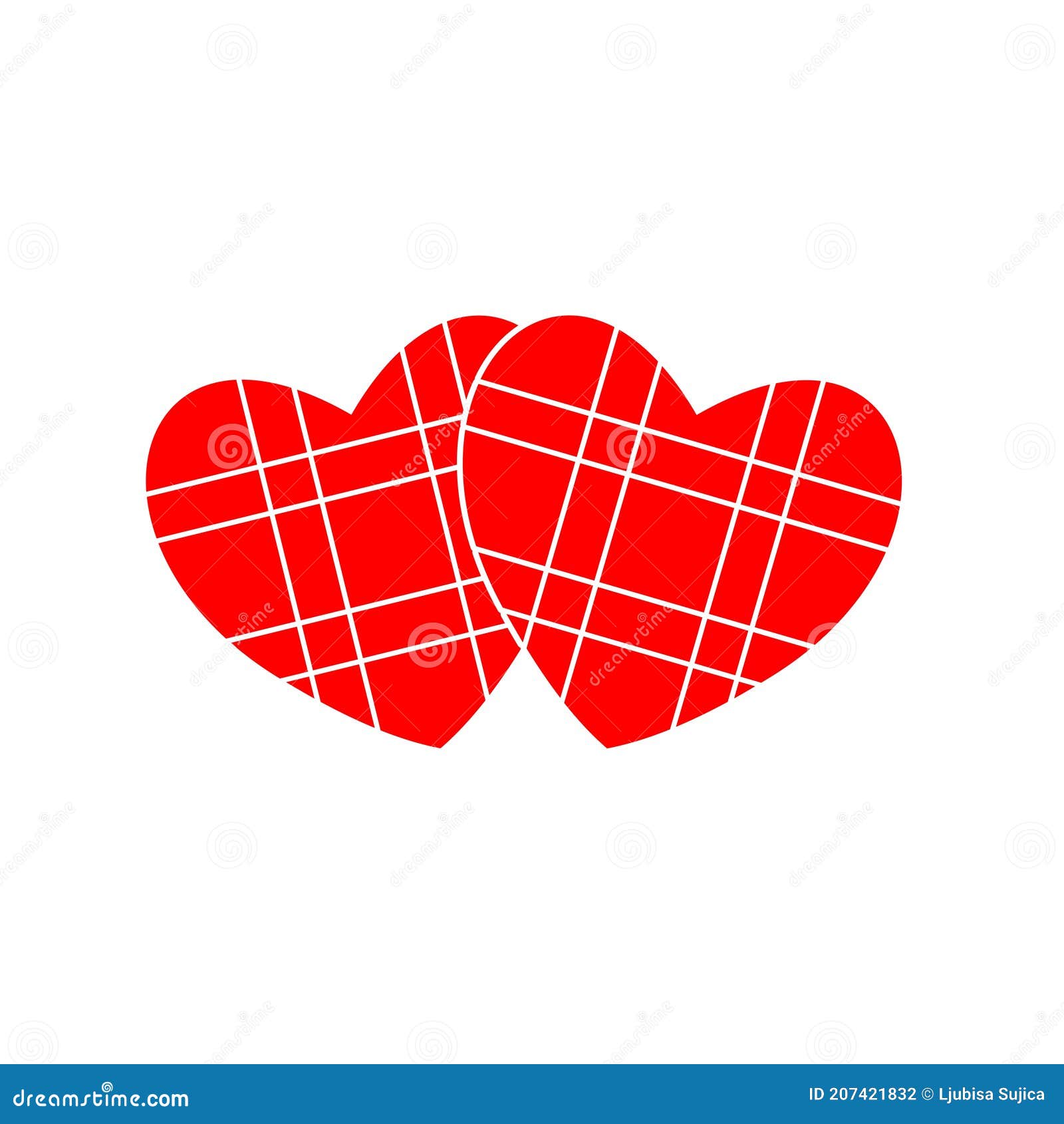 Hearts Icon. Simple Heart Love Logo Isolated on White Background Stock ...
