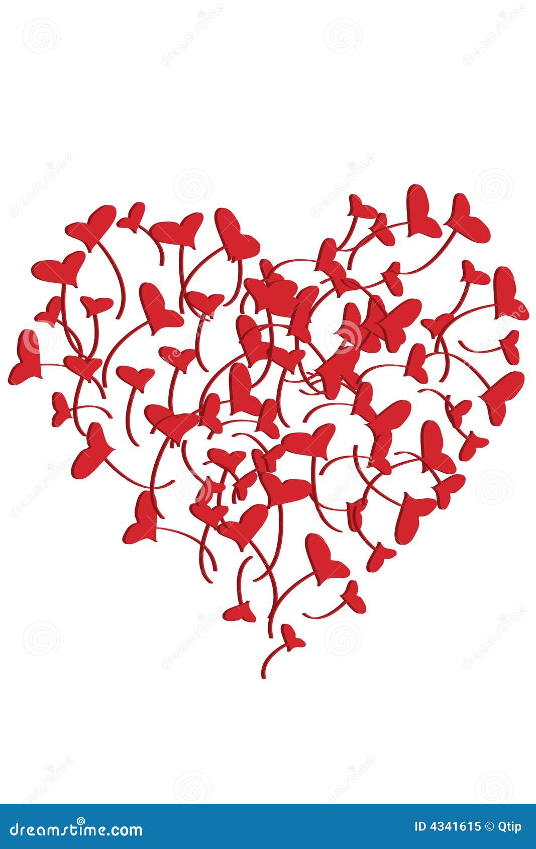 Hearts Illustrated stock vector. Illustration of valentine - 4341615