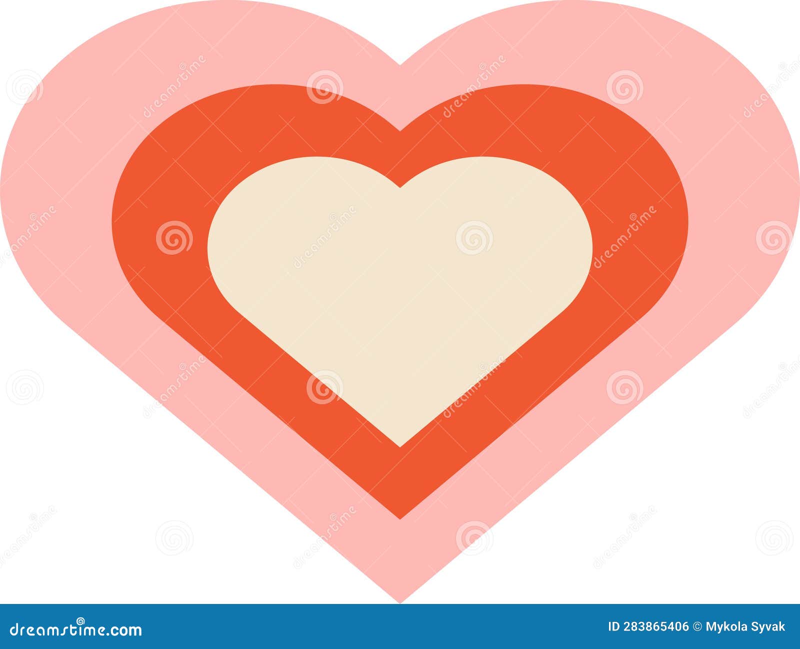 Hearts Inside Heart stock vector. Illustration of decoration - 283865406