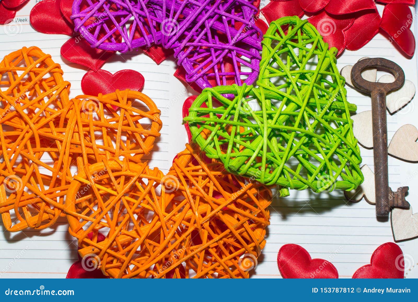 Hearts and key 4 stock photo. Image of symbol, keys - 153787812