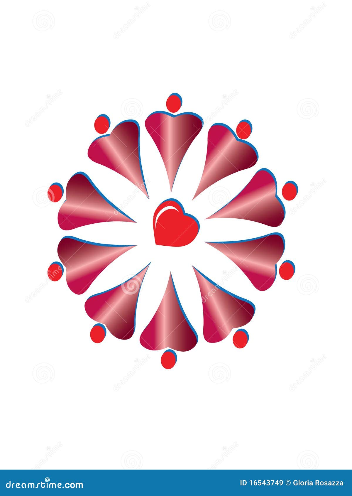 Hearts logo stock vector. Illustration of social, charity - 16543749