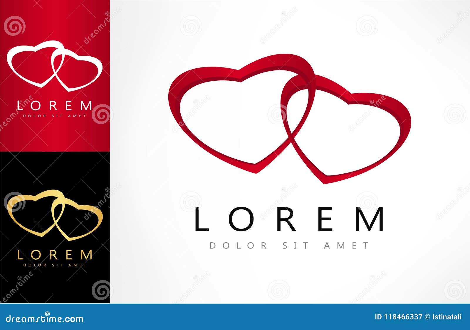 Hearts logo vector stock vector. Illustration of hearts - 118466337