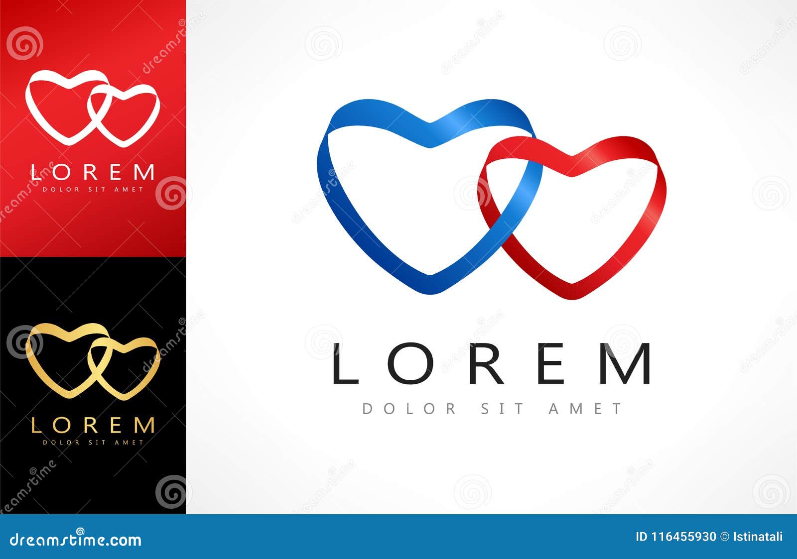 Hearts logo vector stock vector. Illustration of sketch - 116455930