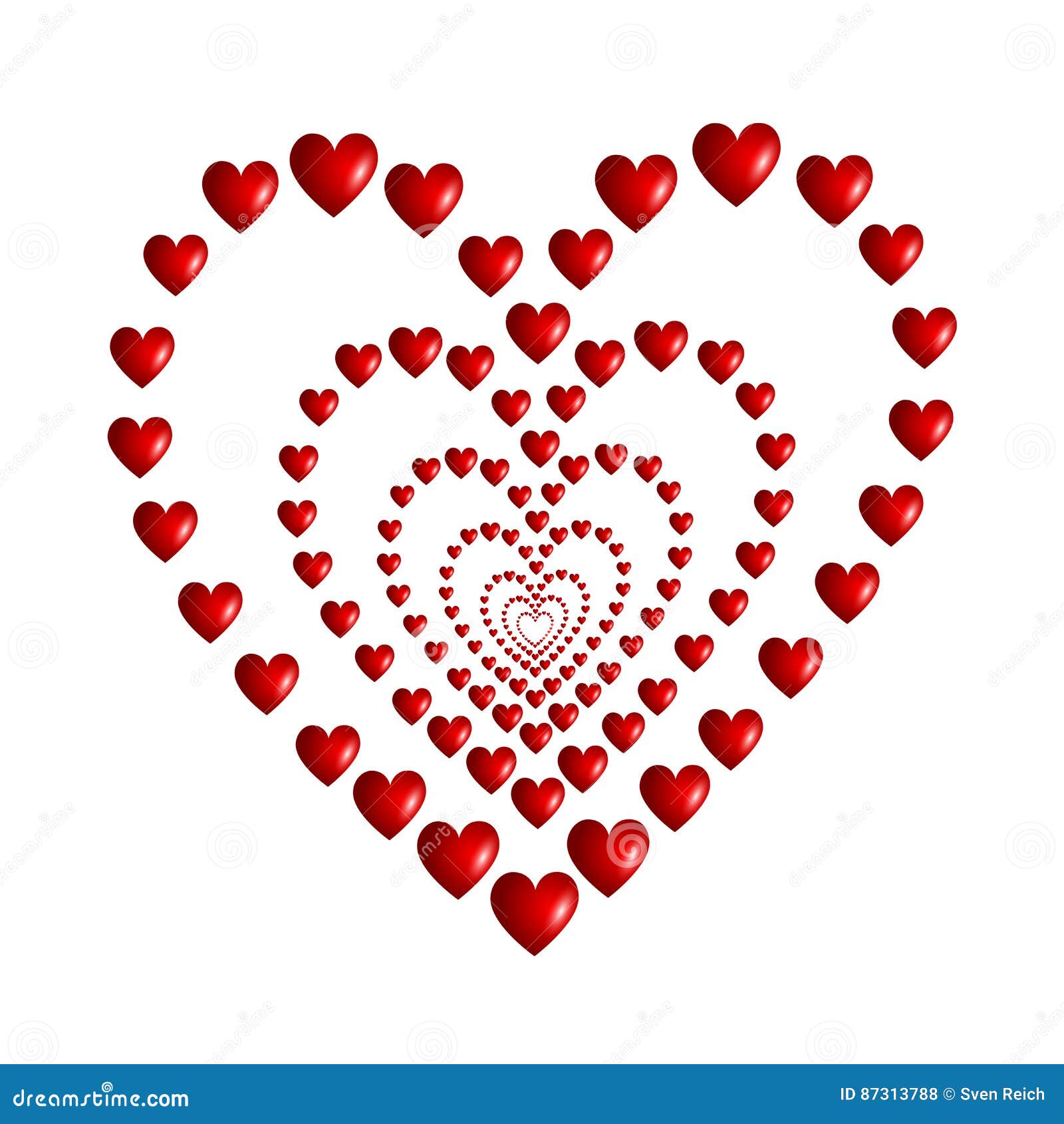 Hearts stock vector. Illustration of consisting, color - 87313788