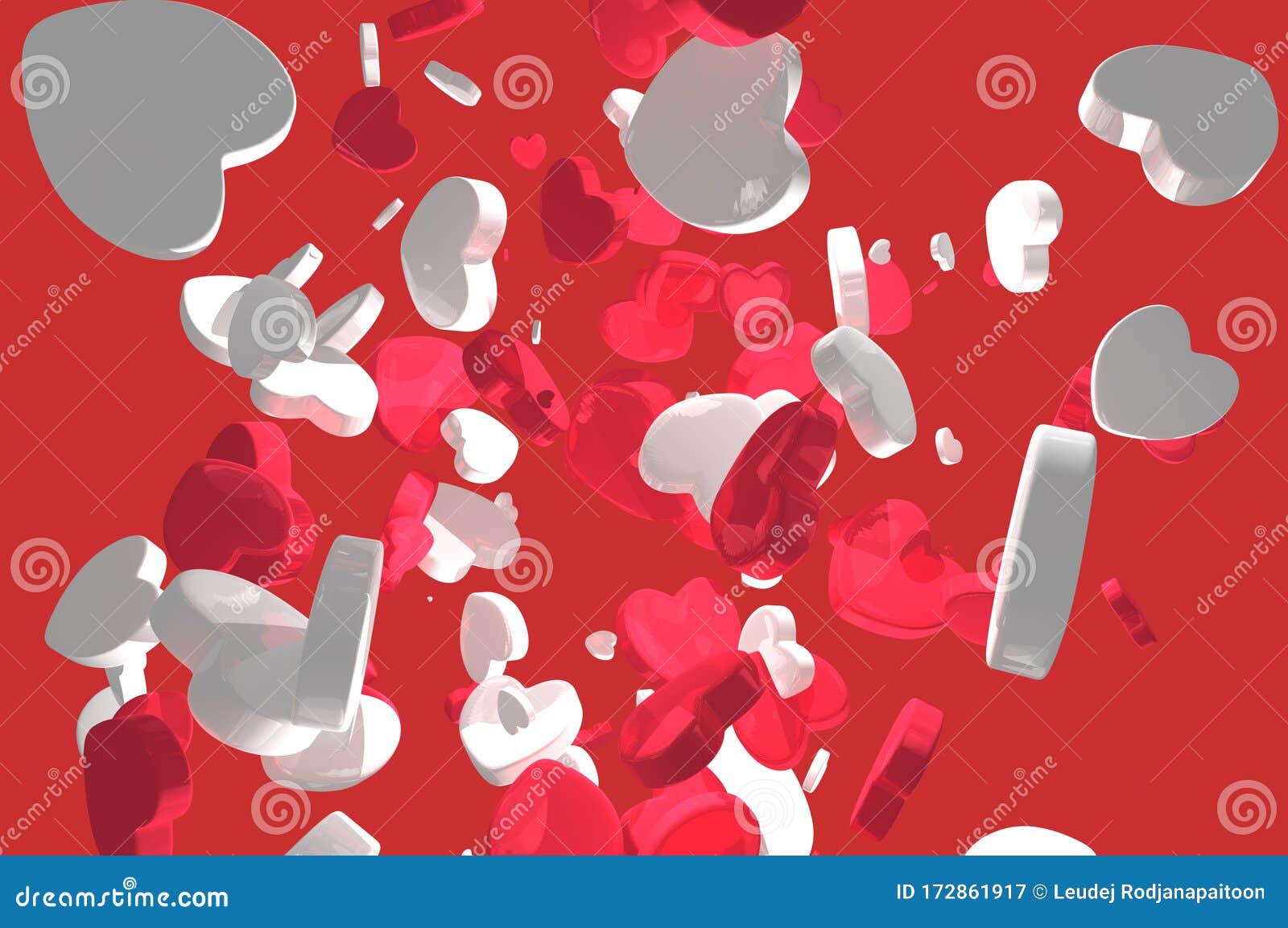 Hearts Particles Background . Concept Wedding , Love , Valentine Stock ...