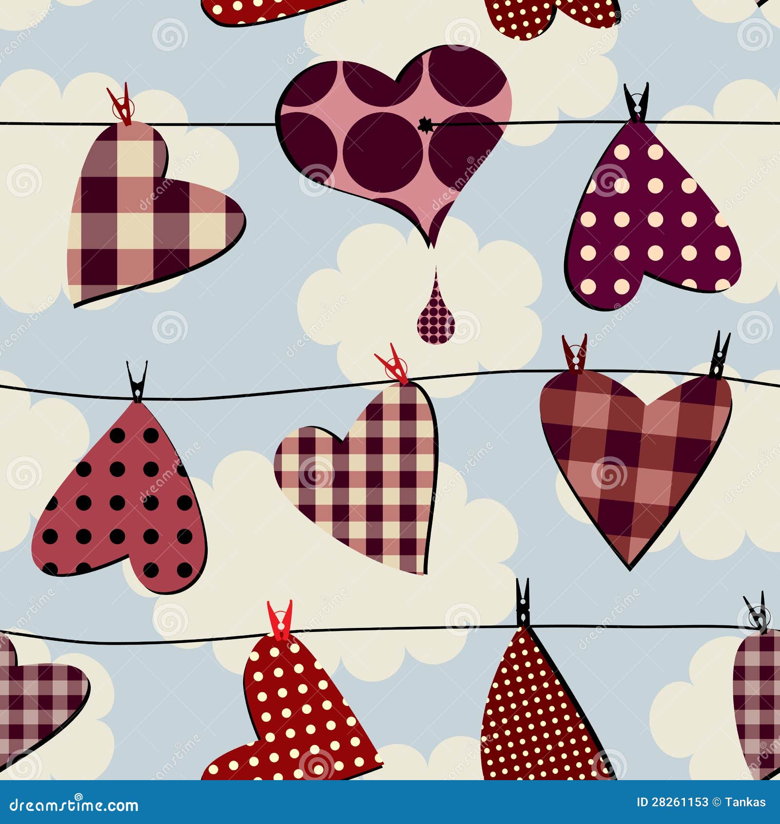 Hearts pattern stock vector. Illustration of clip, pattern - 28261153