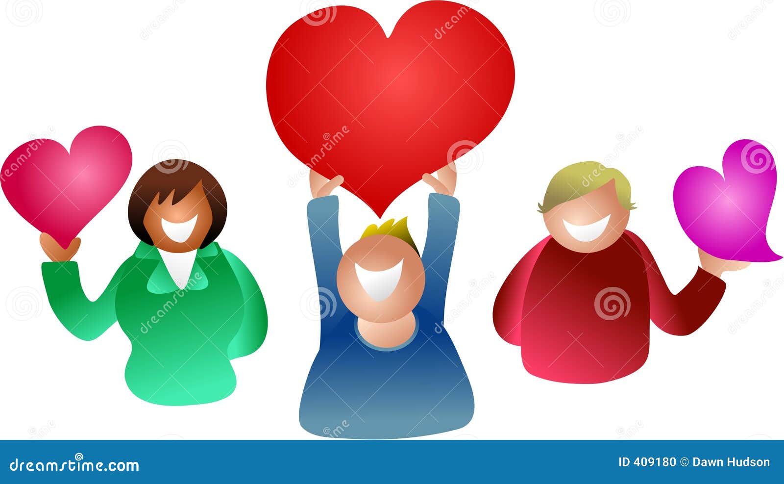 Hearts people stock illustration. Illustration of icon - 409180