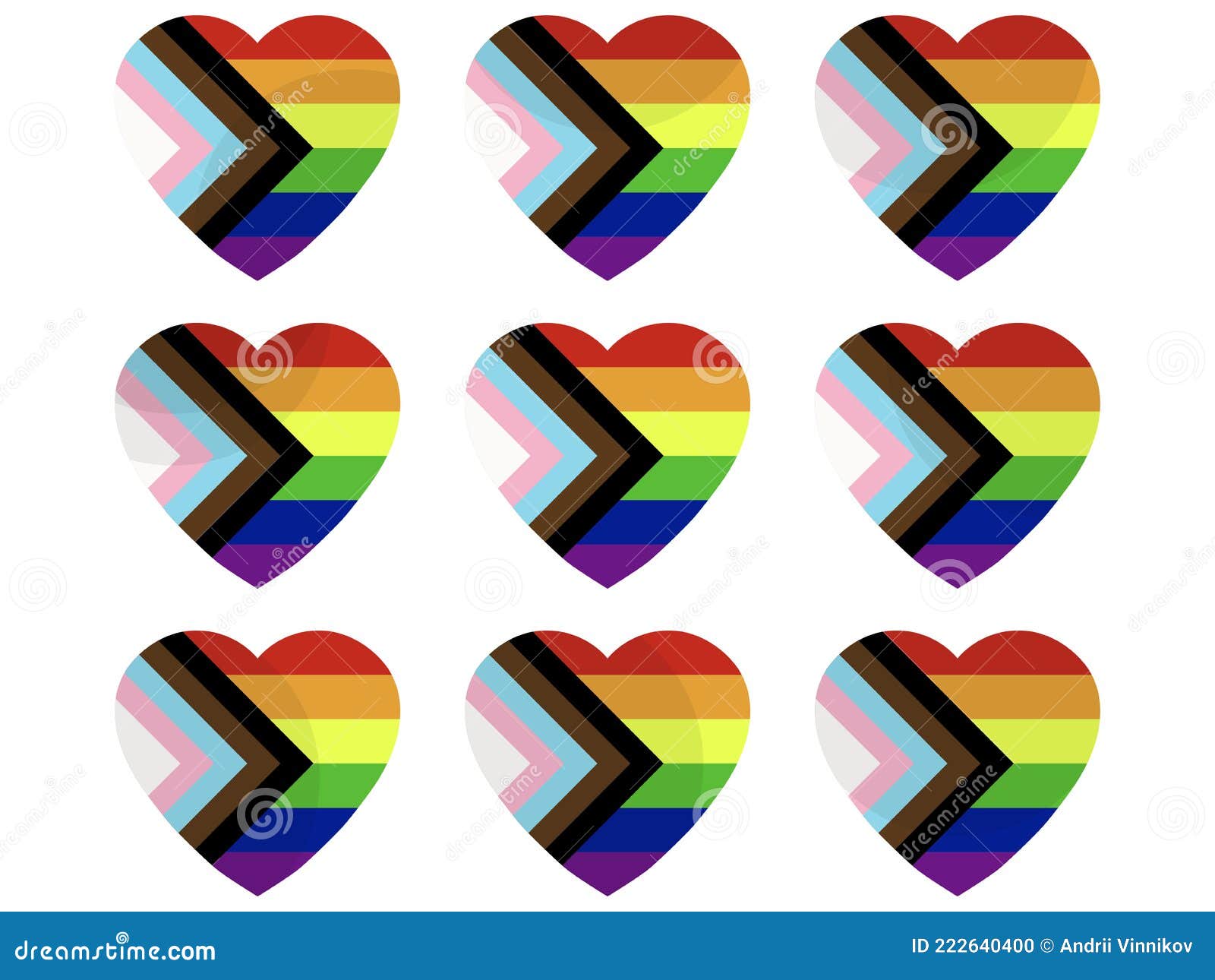 Lgbt Sexual Identity Pride Flags Collection Vector Illustration