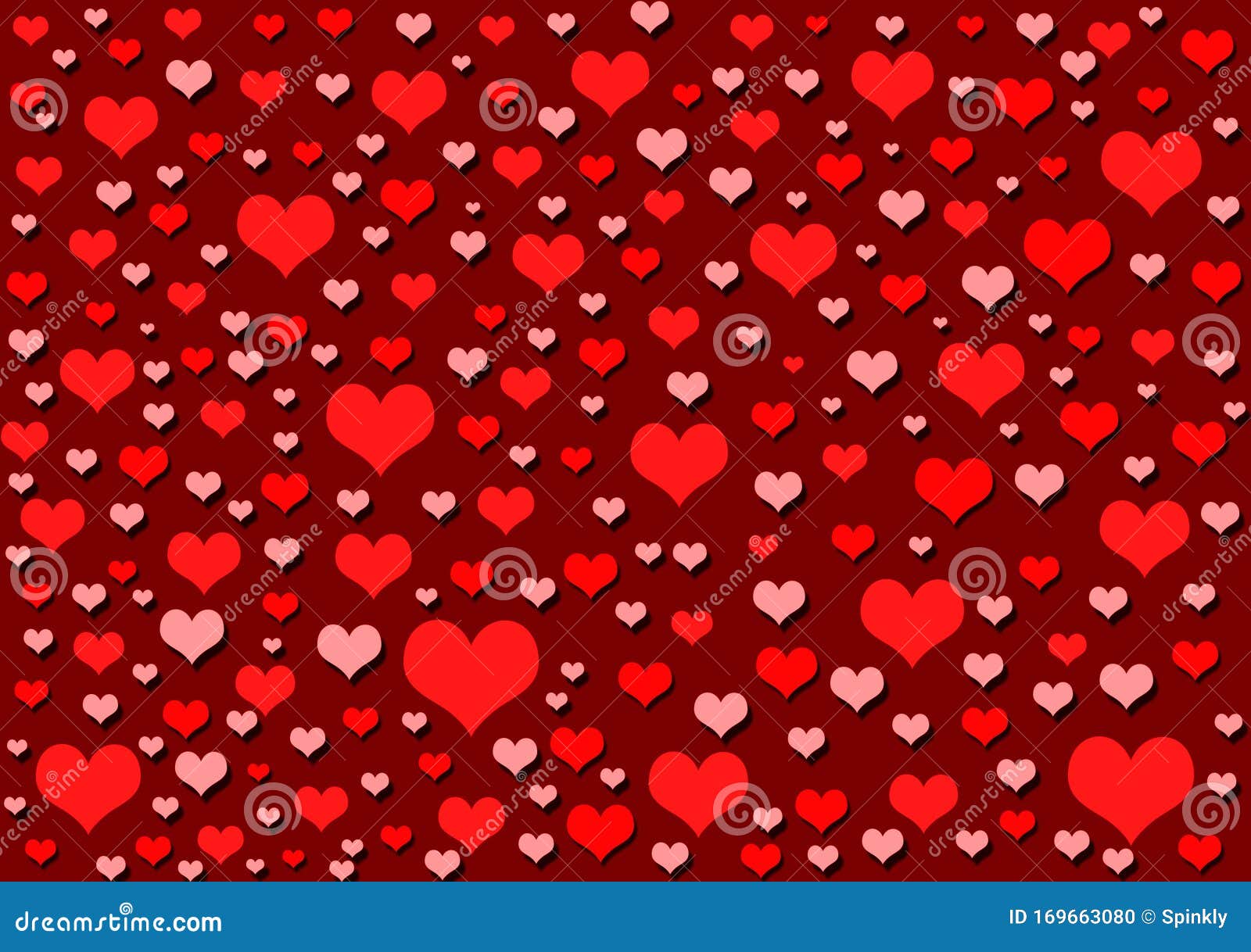 Hearts Red Background Wallpaper Design Stock Illustration ...