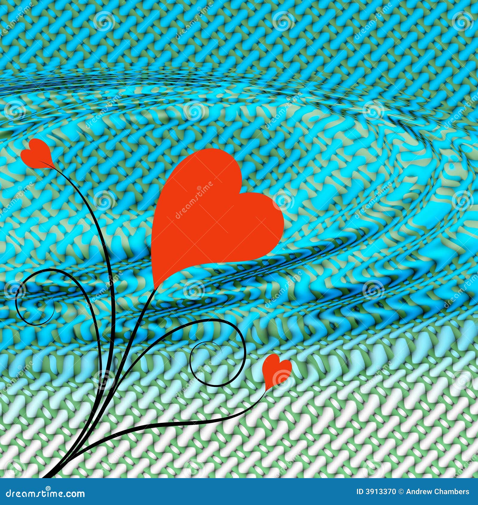 Hearts with ripples stock illustration. Illustration of pattern - 3913370