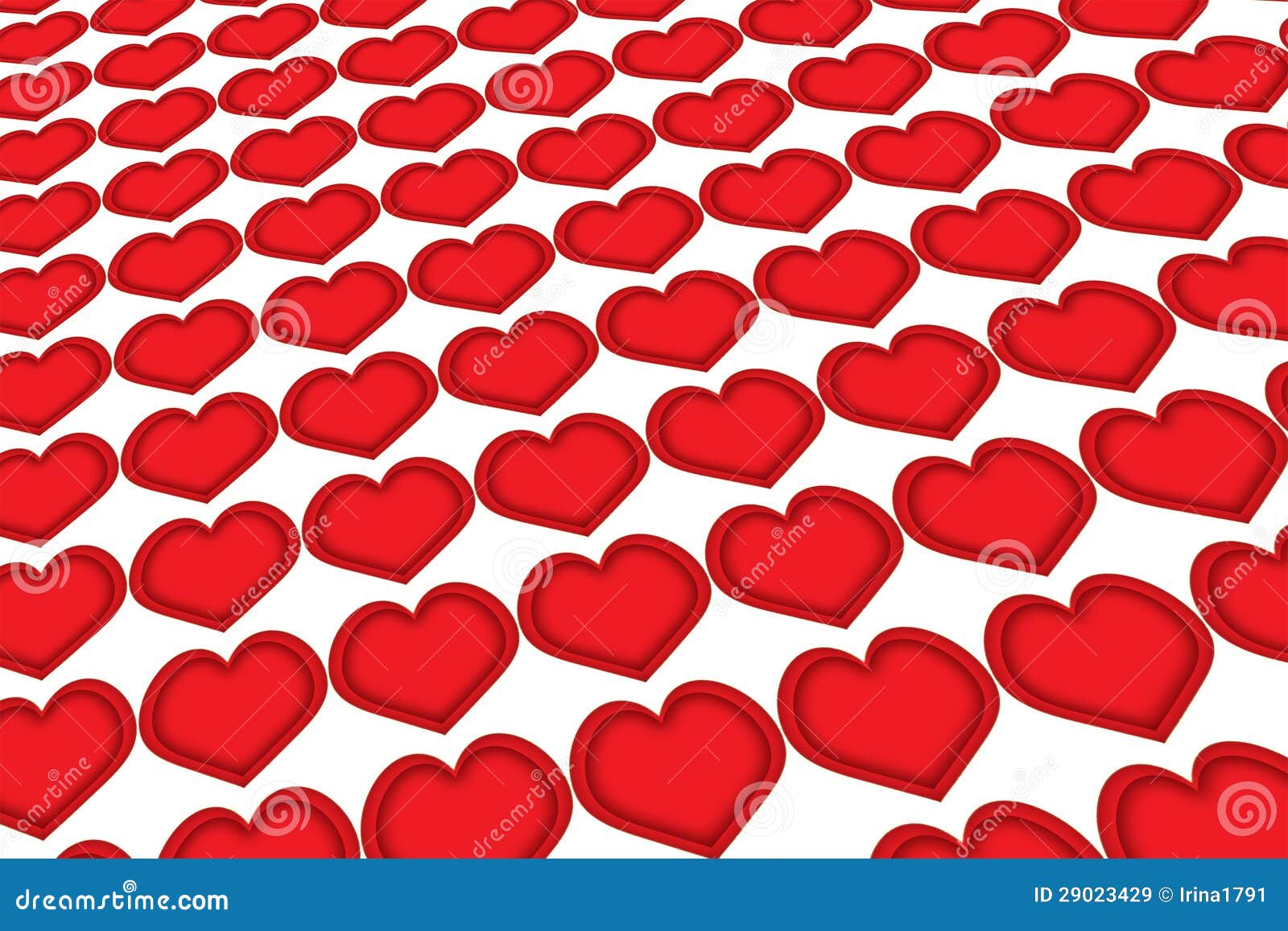 Hearts in a row stock illustration. Illustration of holiday - 29023429