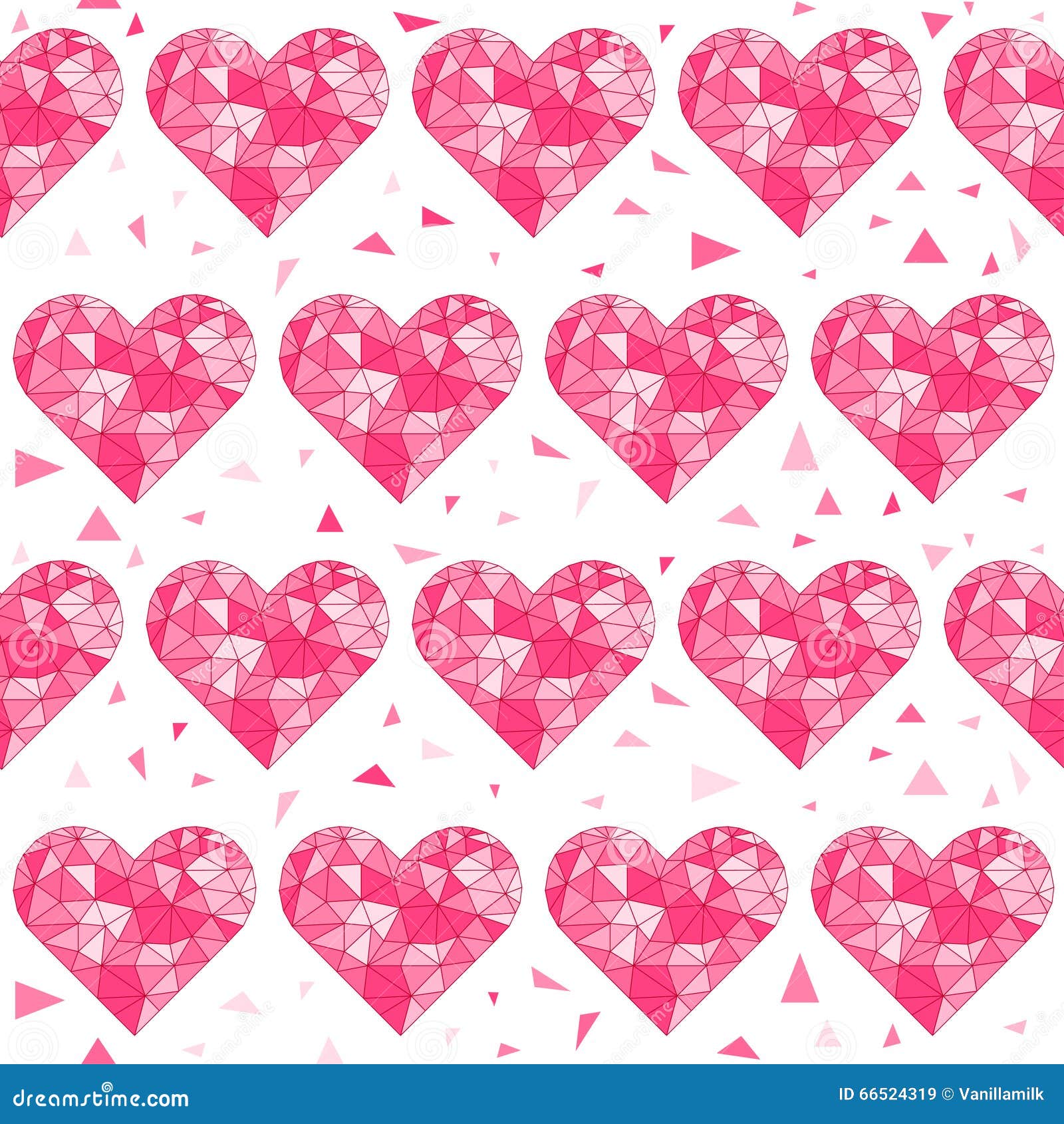 Hearts Seamless Pattern Background Stock Vector - Illustration of ...