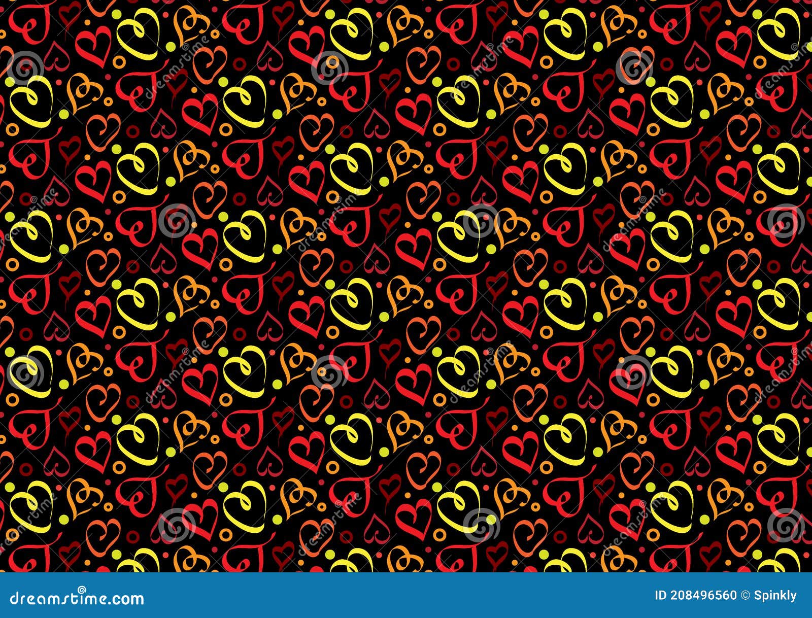 Hearts Seamless Pattern Background Wallpaper Stock Illustration ...