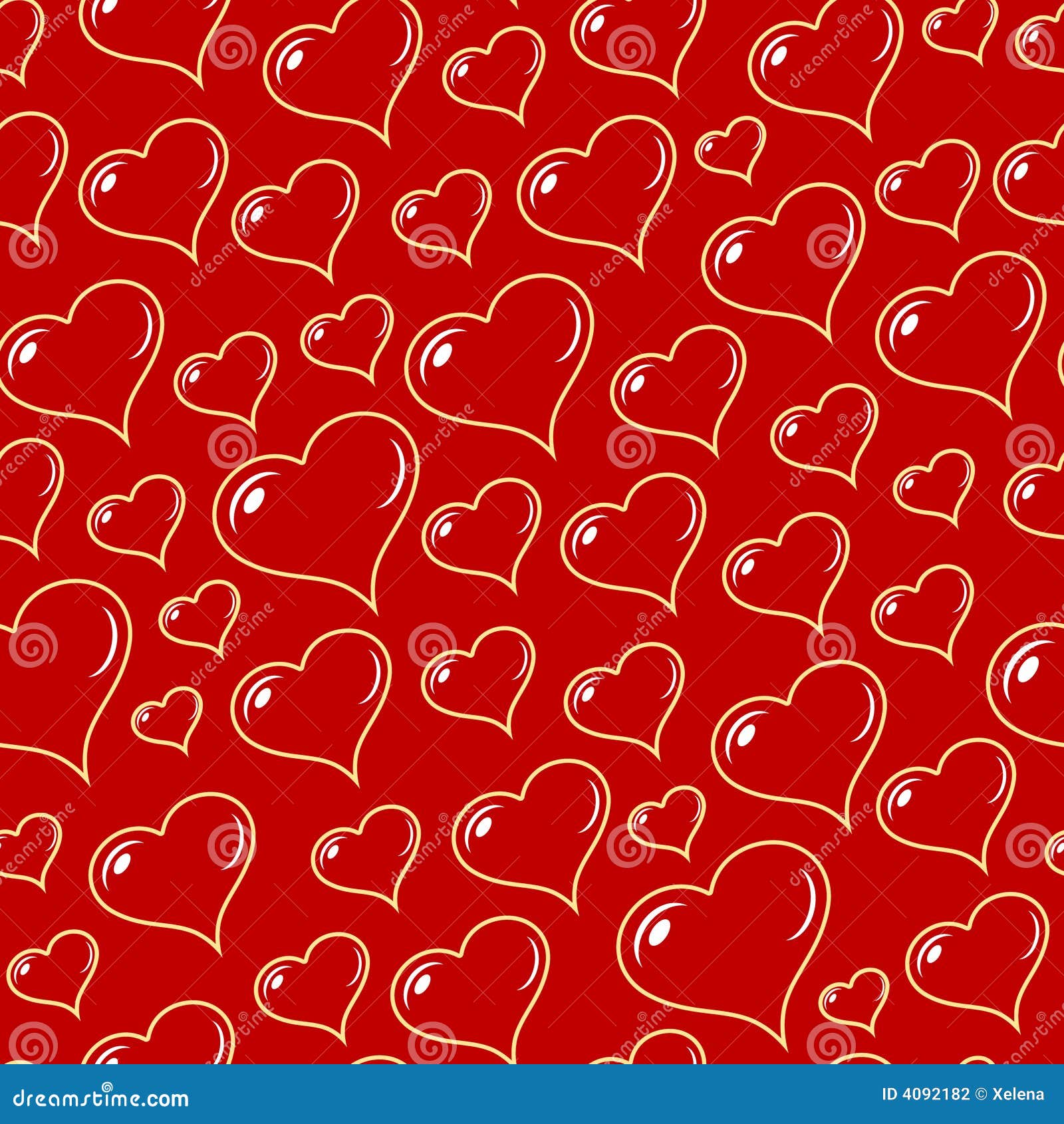 Hearts seamless vector stock vector. Illustration of design - 4092182