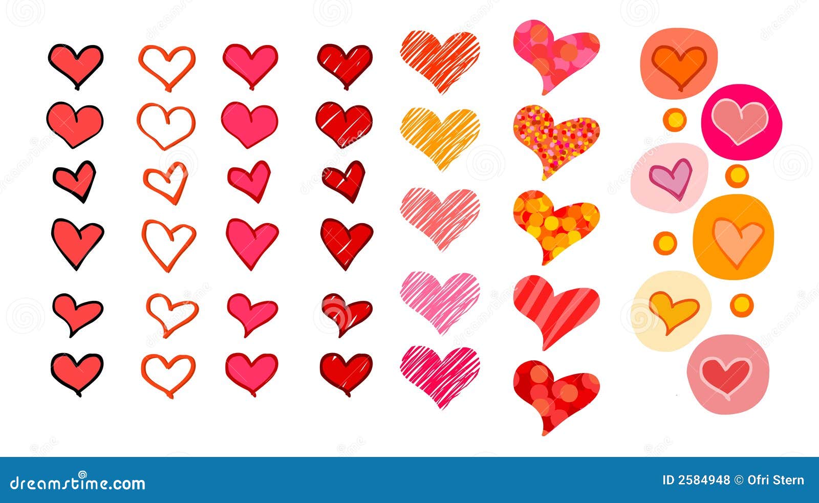 Hearts Set stock vector. Illustration of nature, love - 2584948