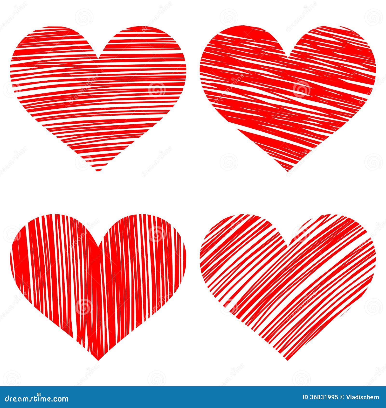 Hearts Set Cartoon Vector Illustration Stock Vector - Illustration of ...