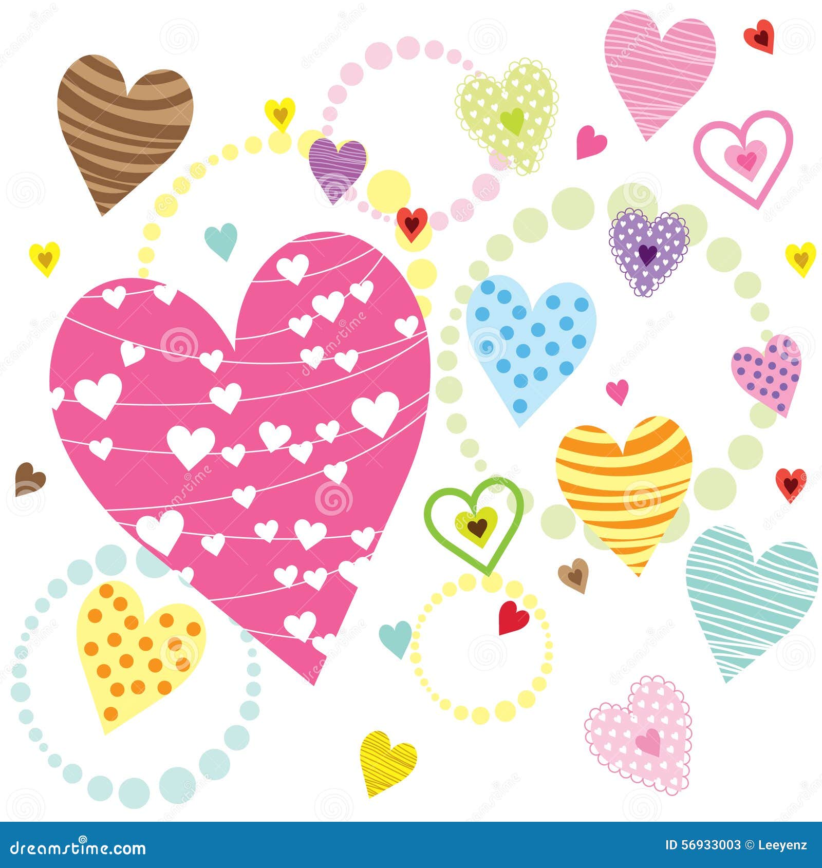 Hearts Shape Patterns stock vector. Illustration of hearts - 56933003