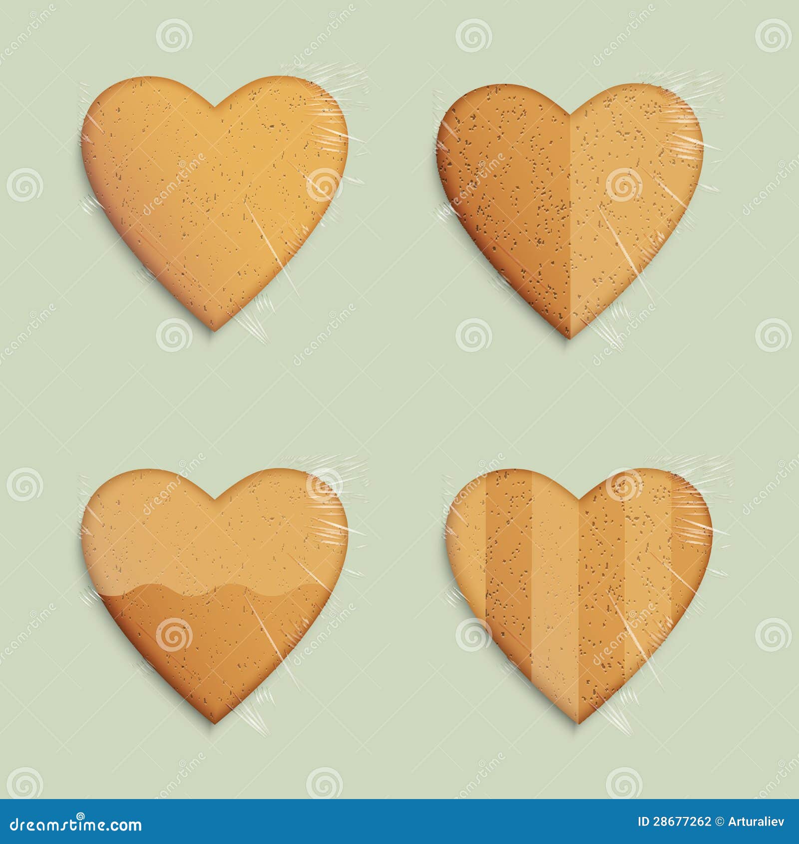 Hearts shapes cookies stock vector. Illustration of design - 28677262
