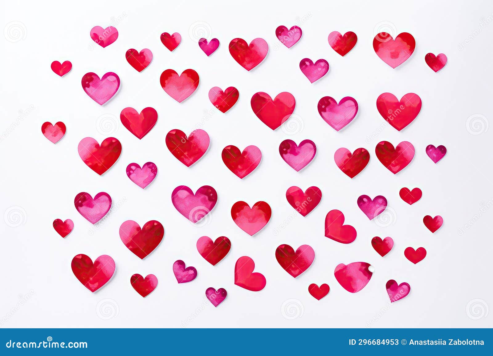 Hearts Signs Sticker on White Background. Generative AI Stock ...