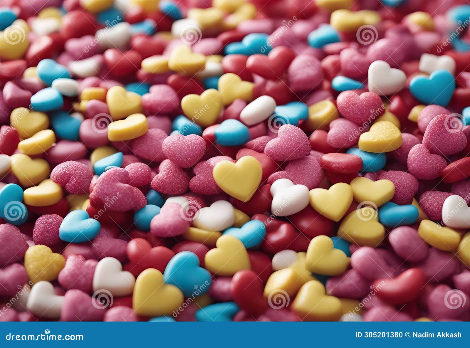 Hearts Sprinkles Confectionery Form Background Stock Illustration ...