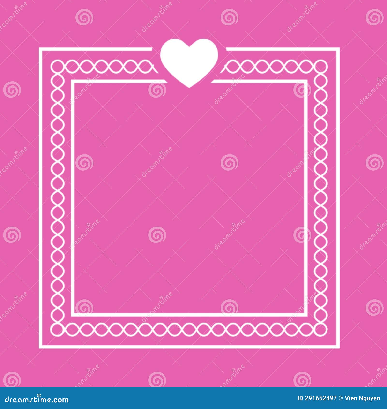 Hearts Square Border Frames 12x12 - 4 Stock Illustration - Illustration ...