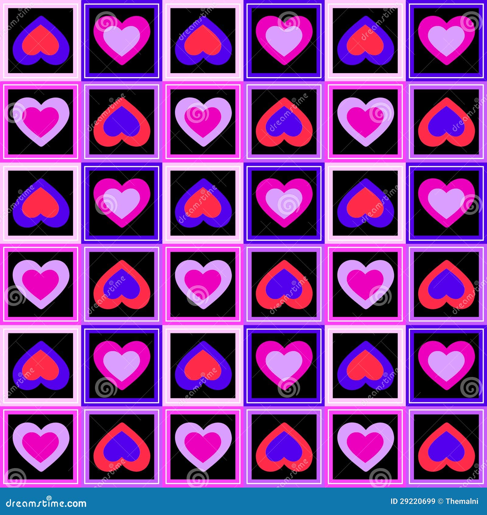 Hearts and squares stock illustration. Illustration of squares - 29220699