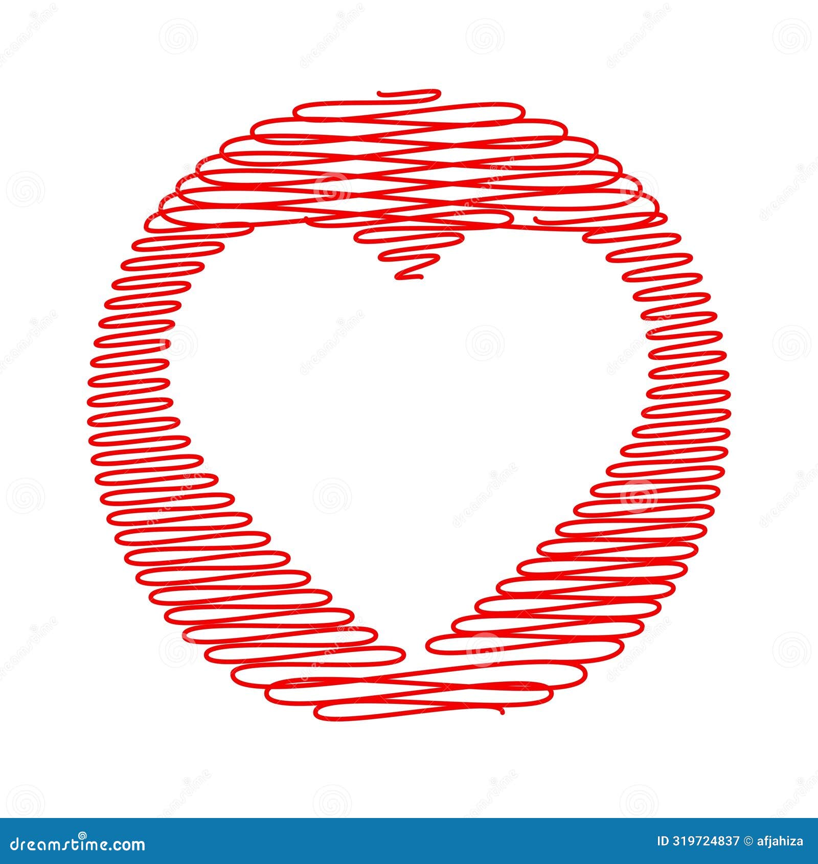 Hearts Symbol Thread Line Vector Illustration 3 Stock Vector ...