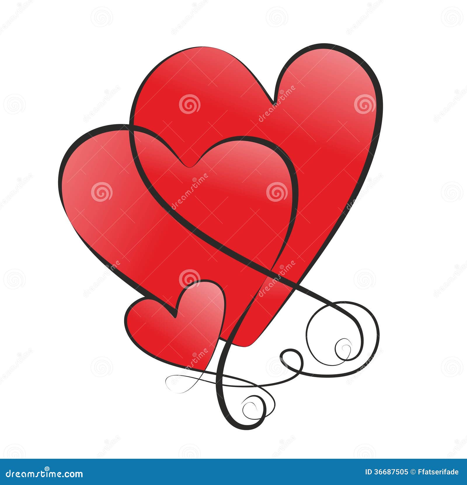 Hearts stock illustration. Illustration of embellished - 36687505