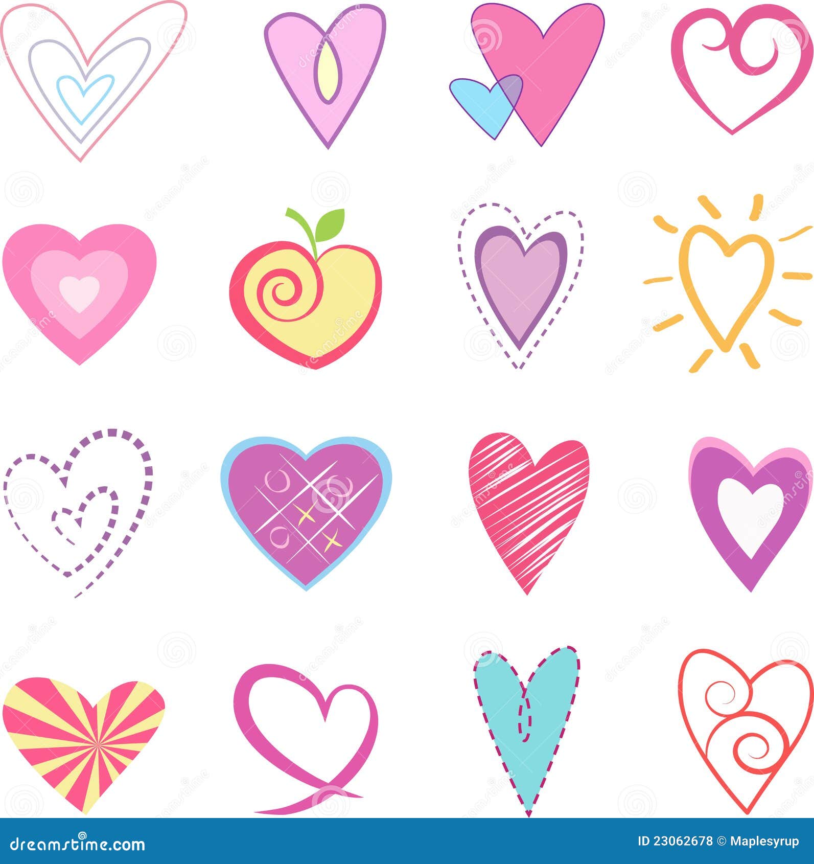 Hearts Vector Illustration stock vector. Illustration of shot - 23062678