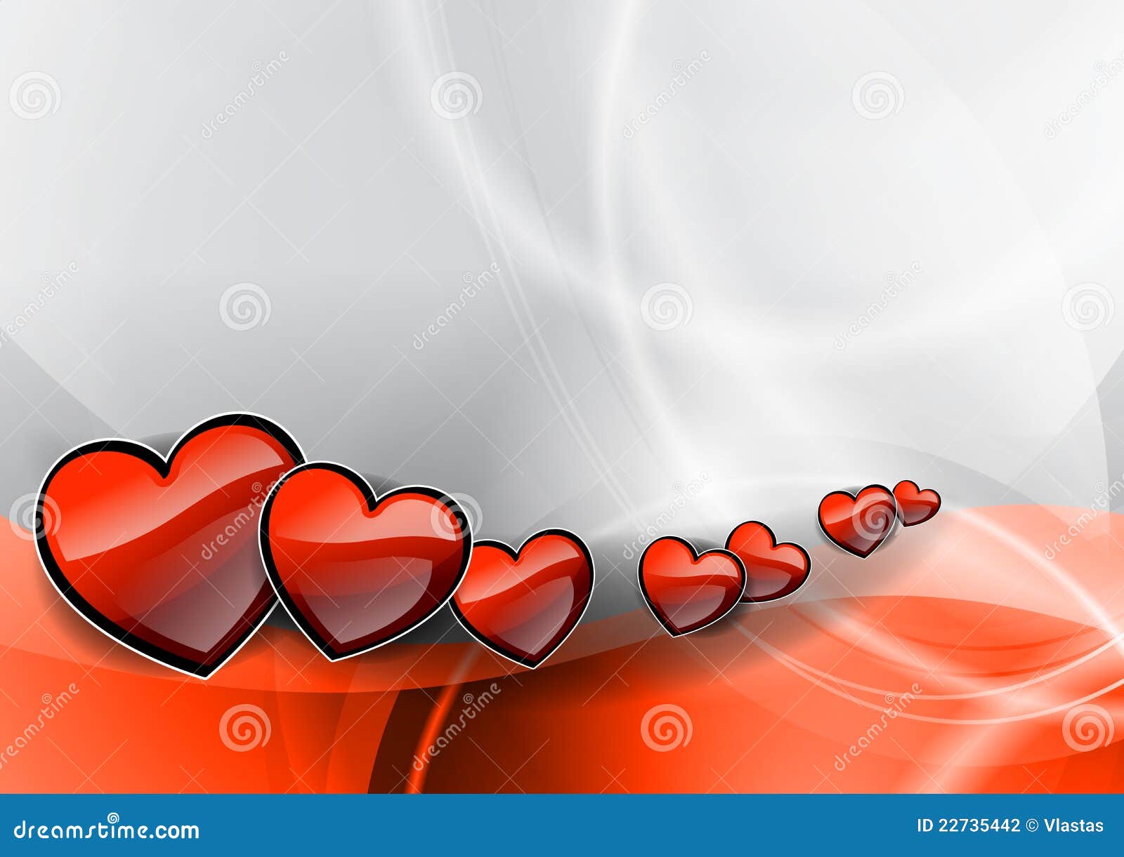 Hearts on the wave stock vector. Illustration of marriage - 22735442