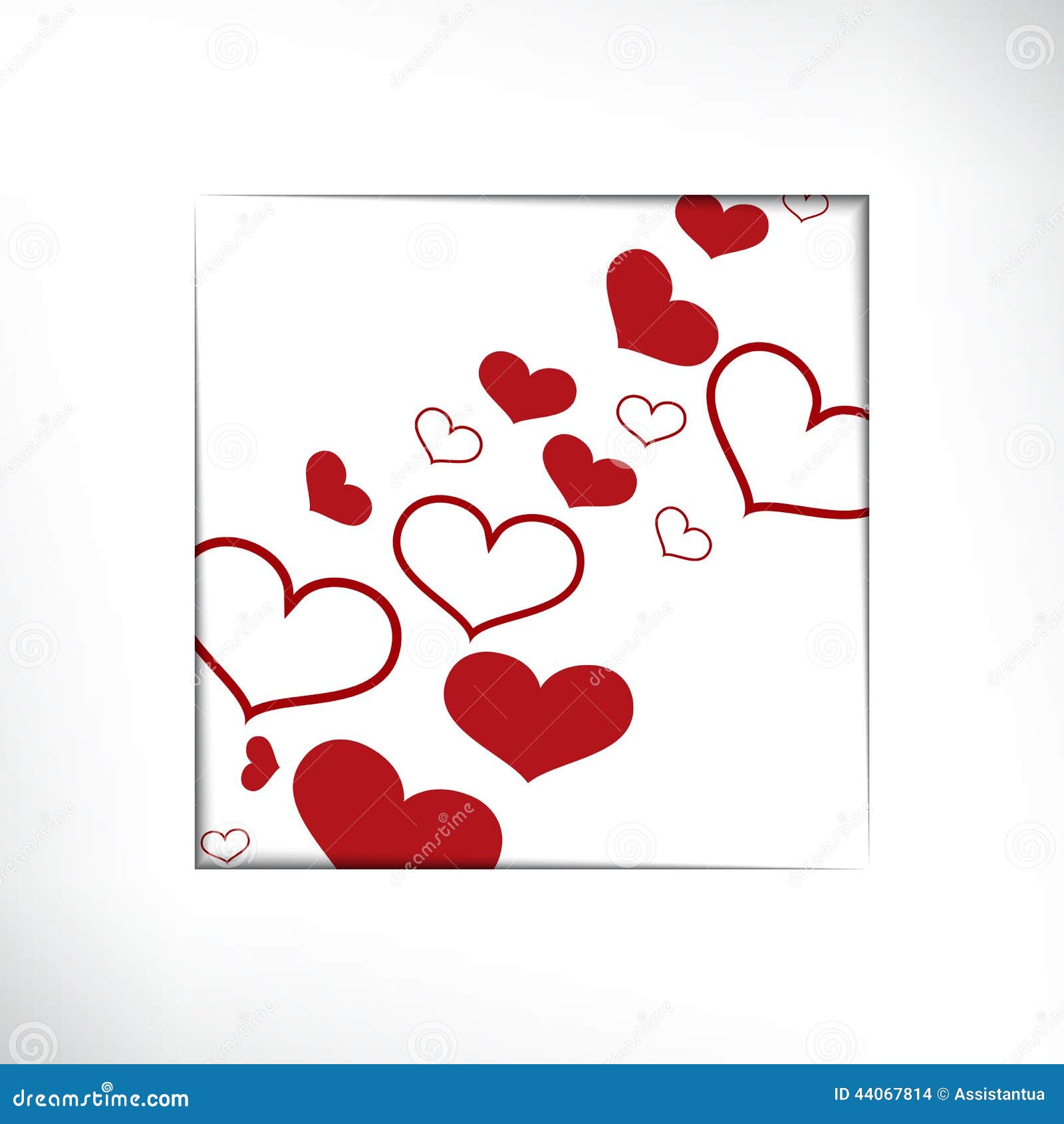 Hearts on White Background, Concept Love. Vector Stock Vector ...