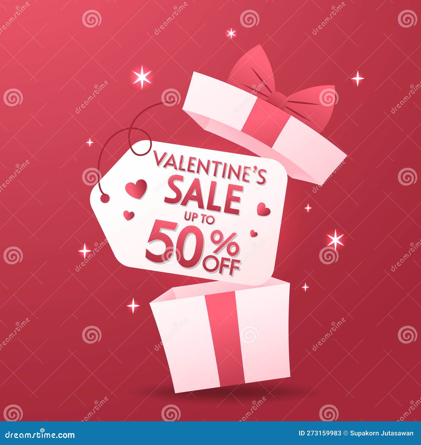 Promo Web Banner for Valentine S Day Sale. Beautiful Background with ...