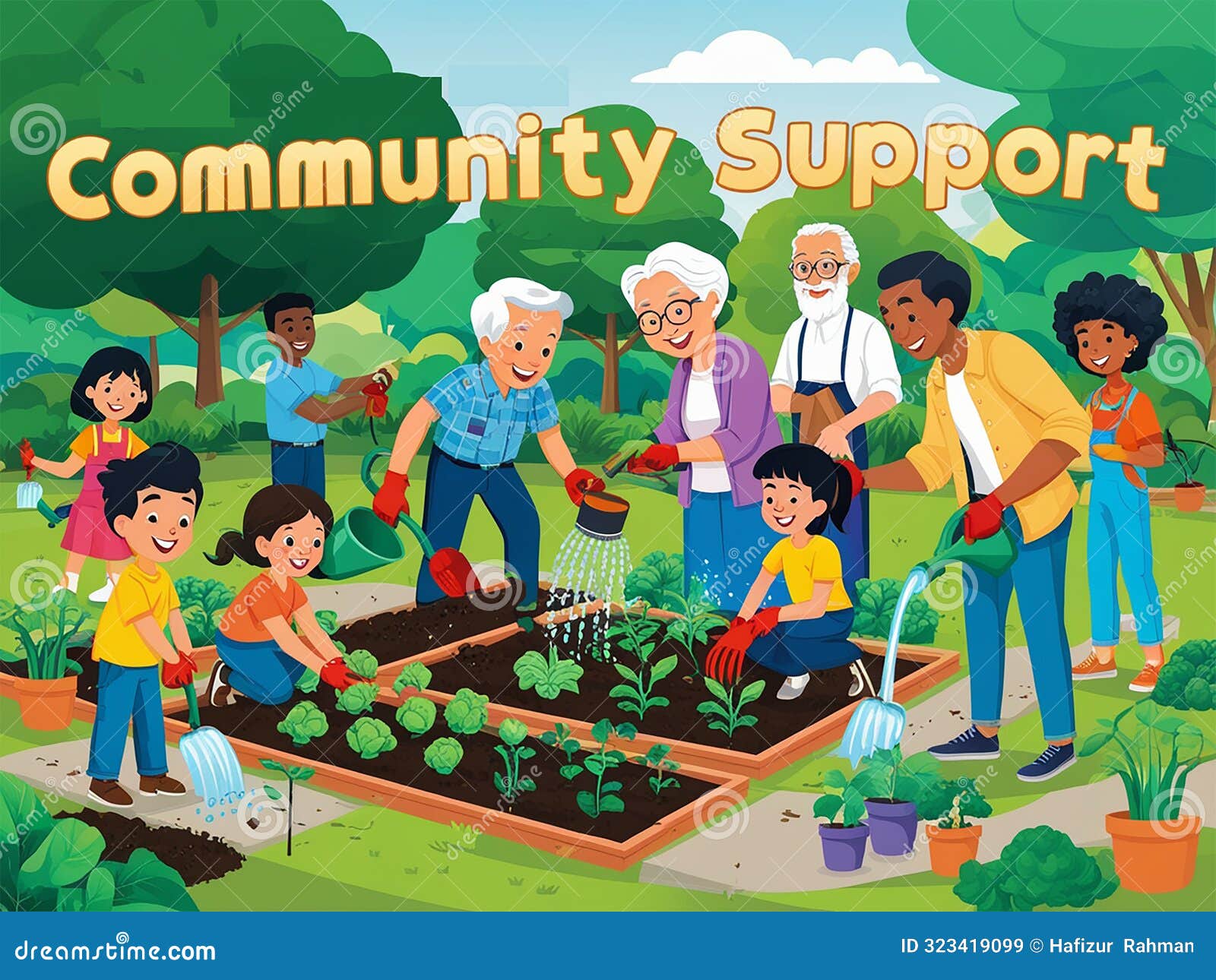 A Heartwarming Image that Represents Community Support Stock ...