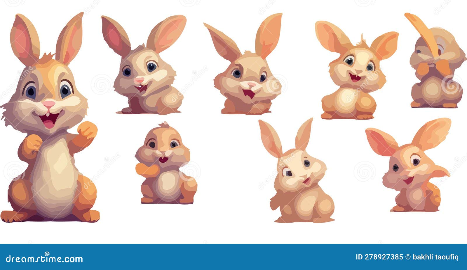 The Heartwarming Journey of a Rabbit Family Stock Vector - Illustration ...