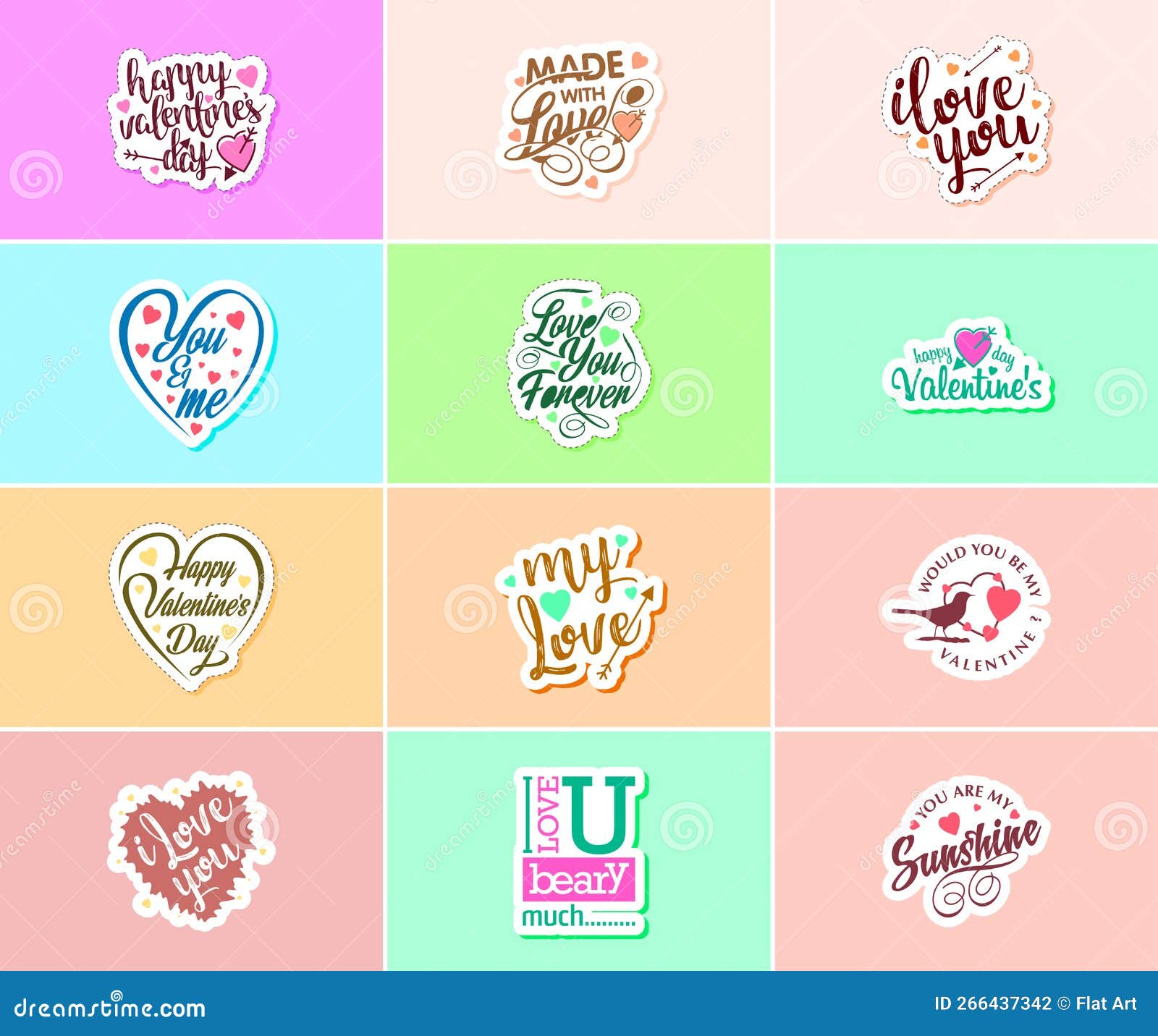 Heartwarming Valentine S Day Typography and Graphic Design Stickers ...