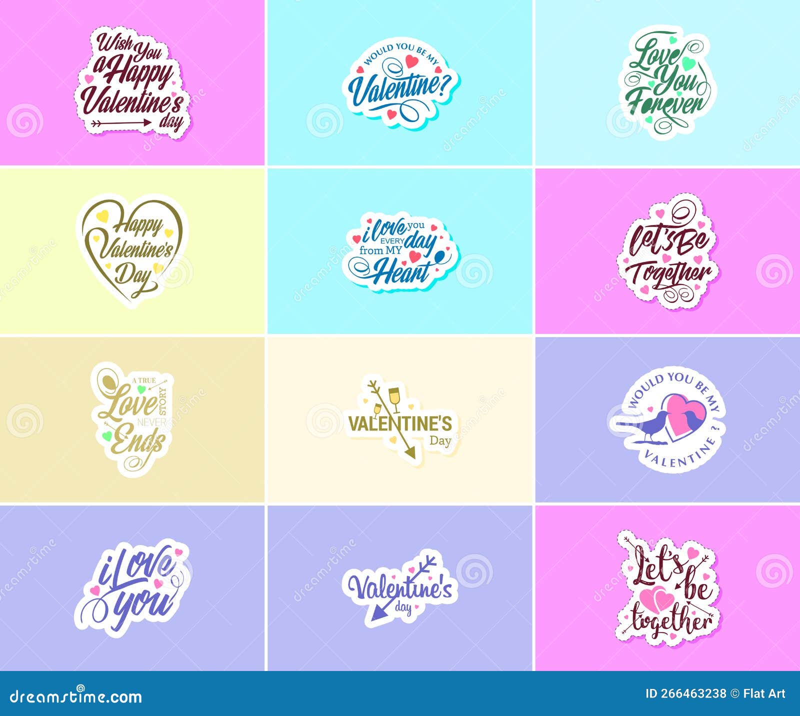 Heartwarming Valentine S Day Typography and Graphic Design Stickers ...
