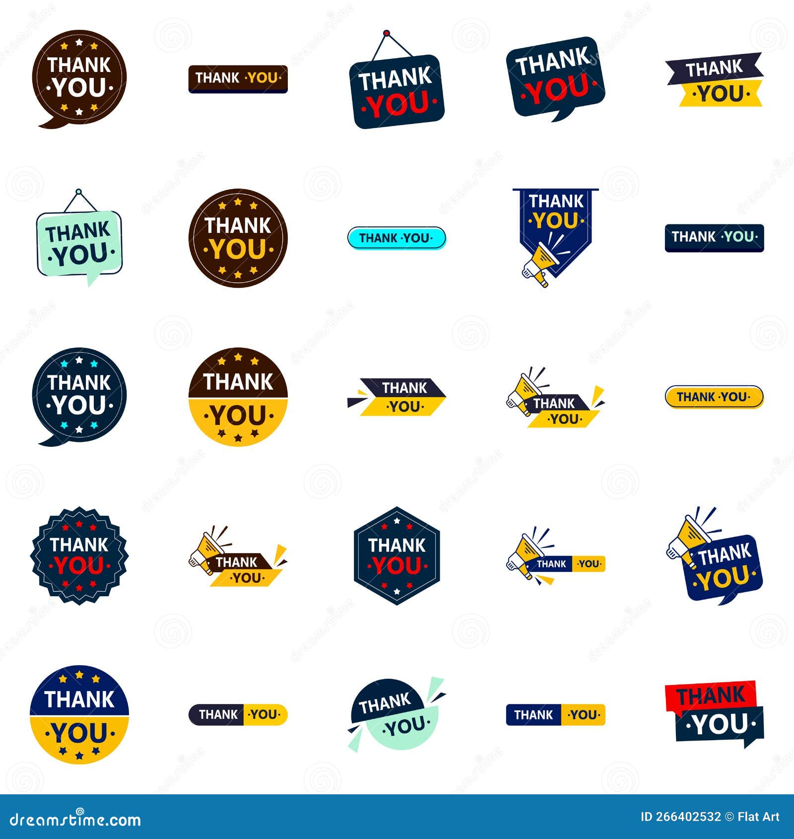 25 Heartwarming Vector Designs To Say Thank You Stock Vector ...
