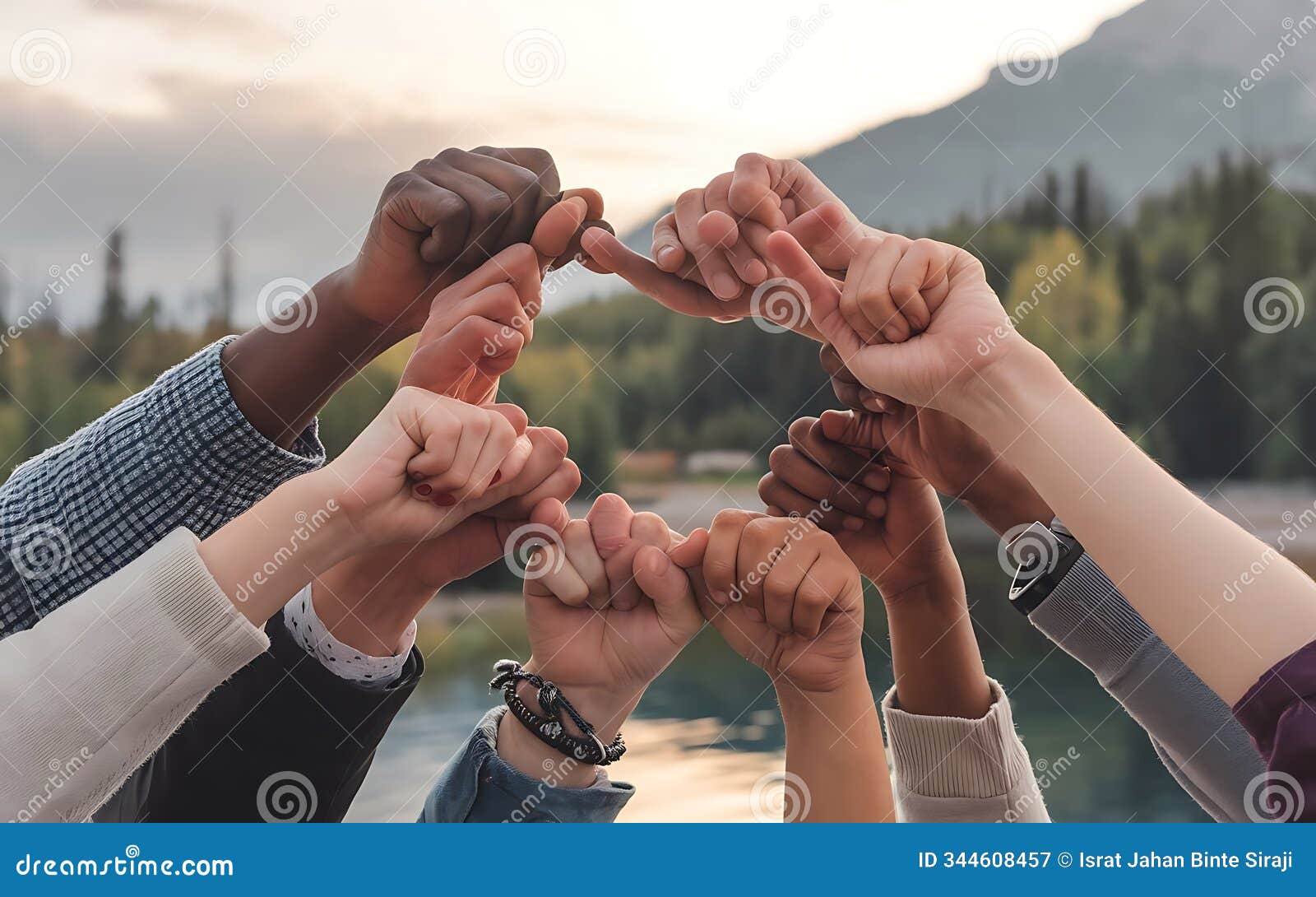 Heartwarming Wallpaper with Hands Forming a Support Network Symbol ...