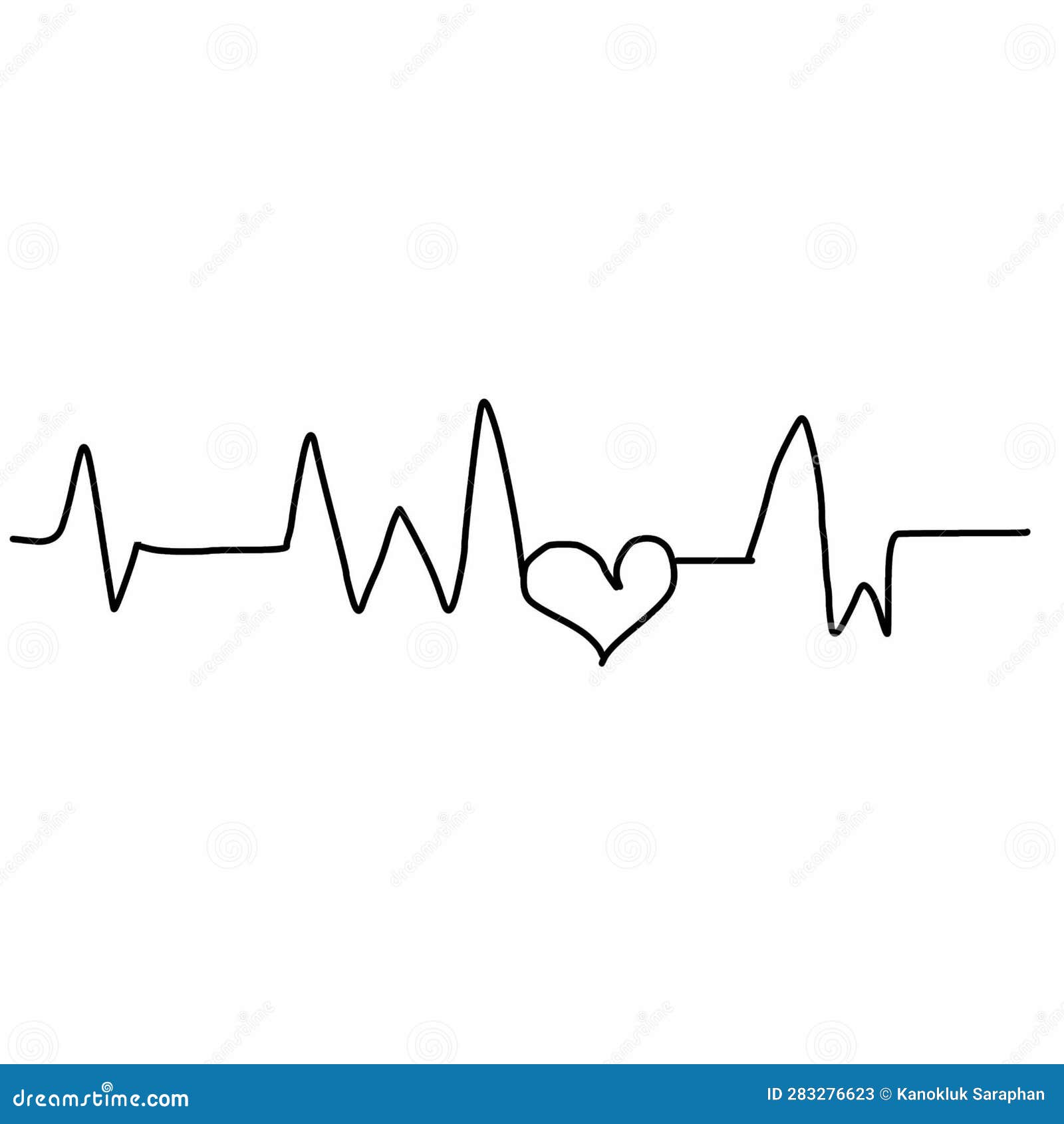 Heartwave stock illustration. Illustration of heart - 283276623