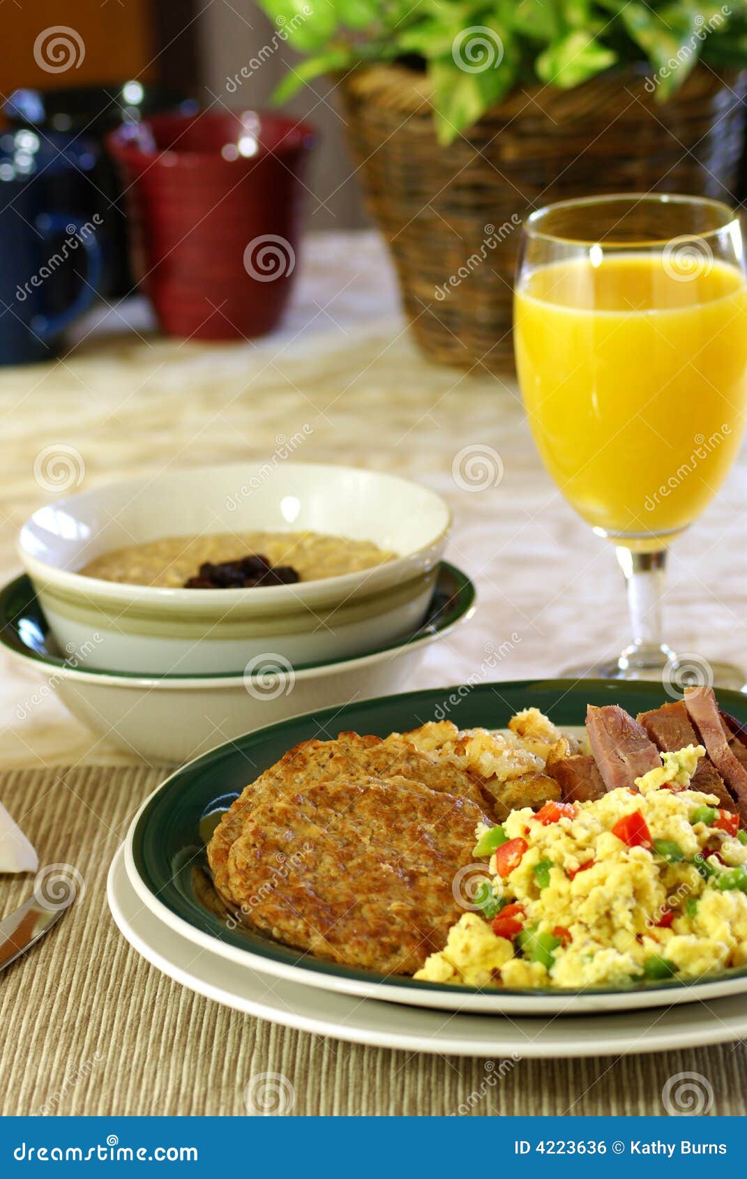 Hearty Breakfast stock photo. Image of eggs, hearty, browns - 4223636