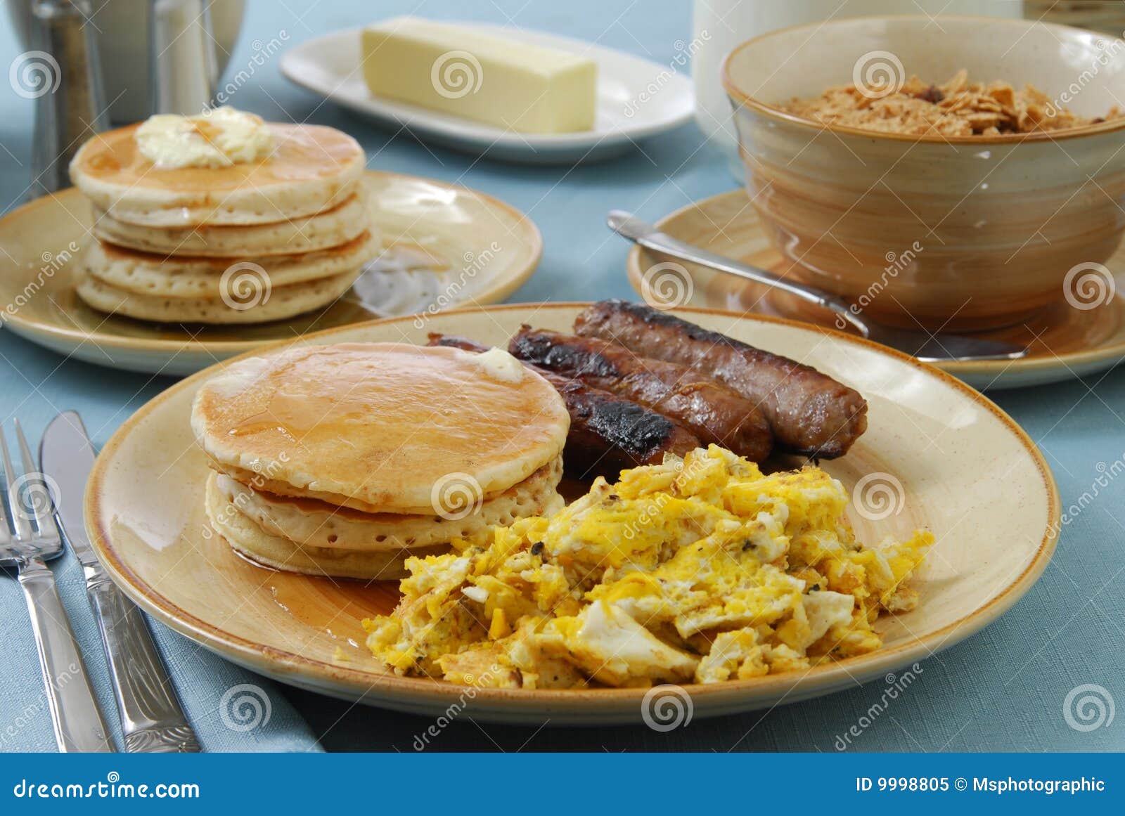 Hearty breakfast stock image. Image of bran, golden, rolls - 9998805